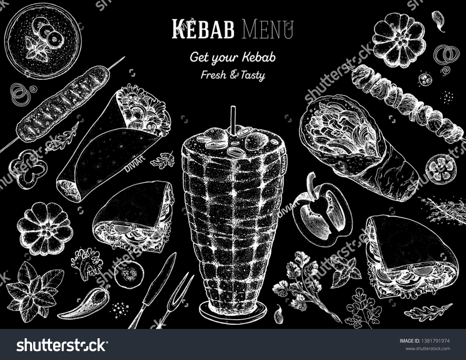 Doner Kebab Cooking Ingredients Kebab Sketch Stock Vector (Royalty Free ... Doner Kebab Cooking Ingredients Kebab Sketch Stock Vector (Royalty Free ...