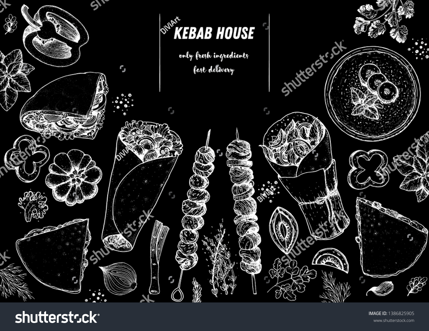 Doner Kebab Cooking Ingredients Kebab Sketch Stock Vector (Royalty Free ... Doner Kebab Cooking Ingredients Kebab Sketch Stock Vector (Royalty Free ...