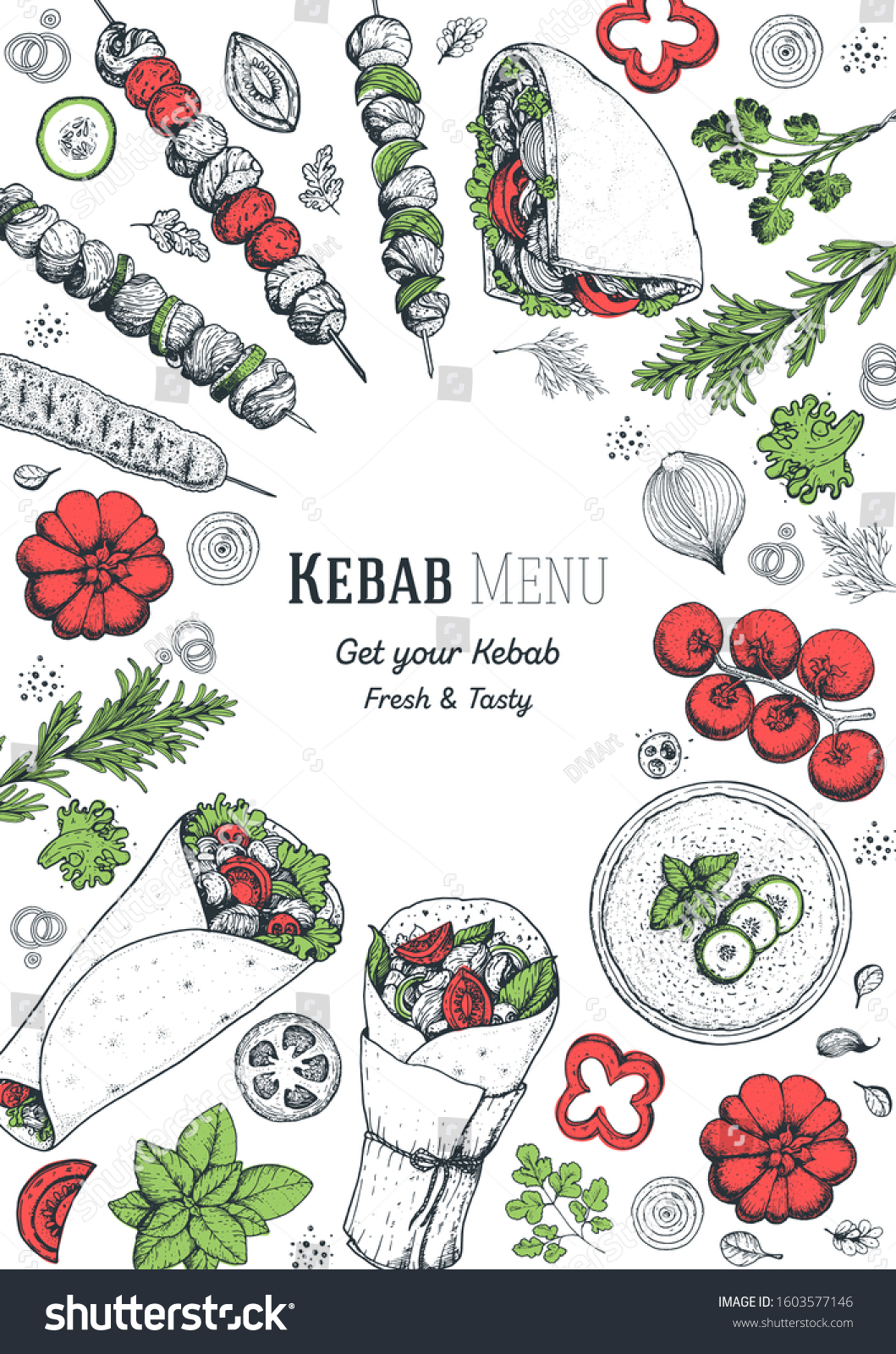 Doner Kebab Cooking Ingredients Kebab Sketch Stock Vector (Royalty Free ... Doner Kebab Cooking Ingredients Kebab Sketch Stock Vector (Royalty Free ...