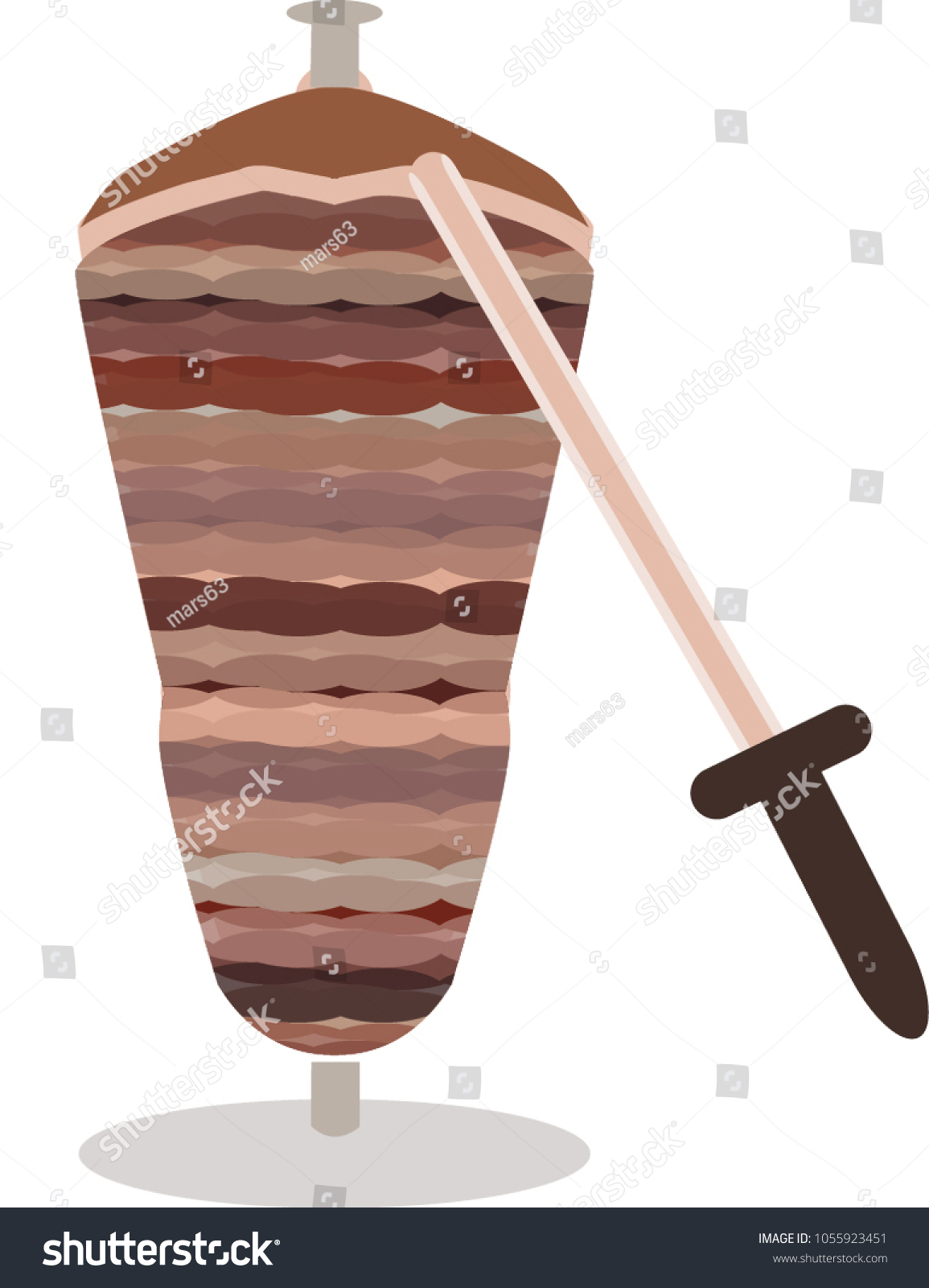 Doner Vector Kebab Doner Stock Vector (Royalty Free) 1055923451 ...