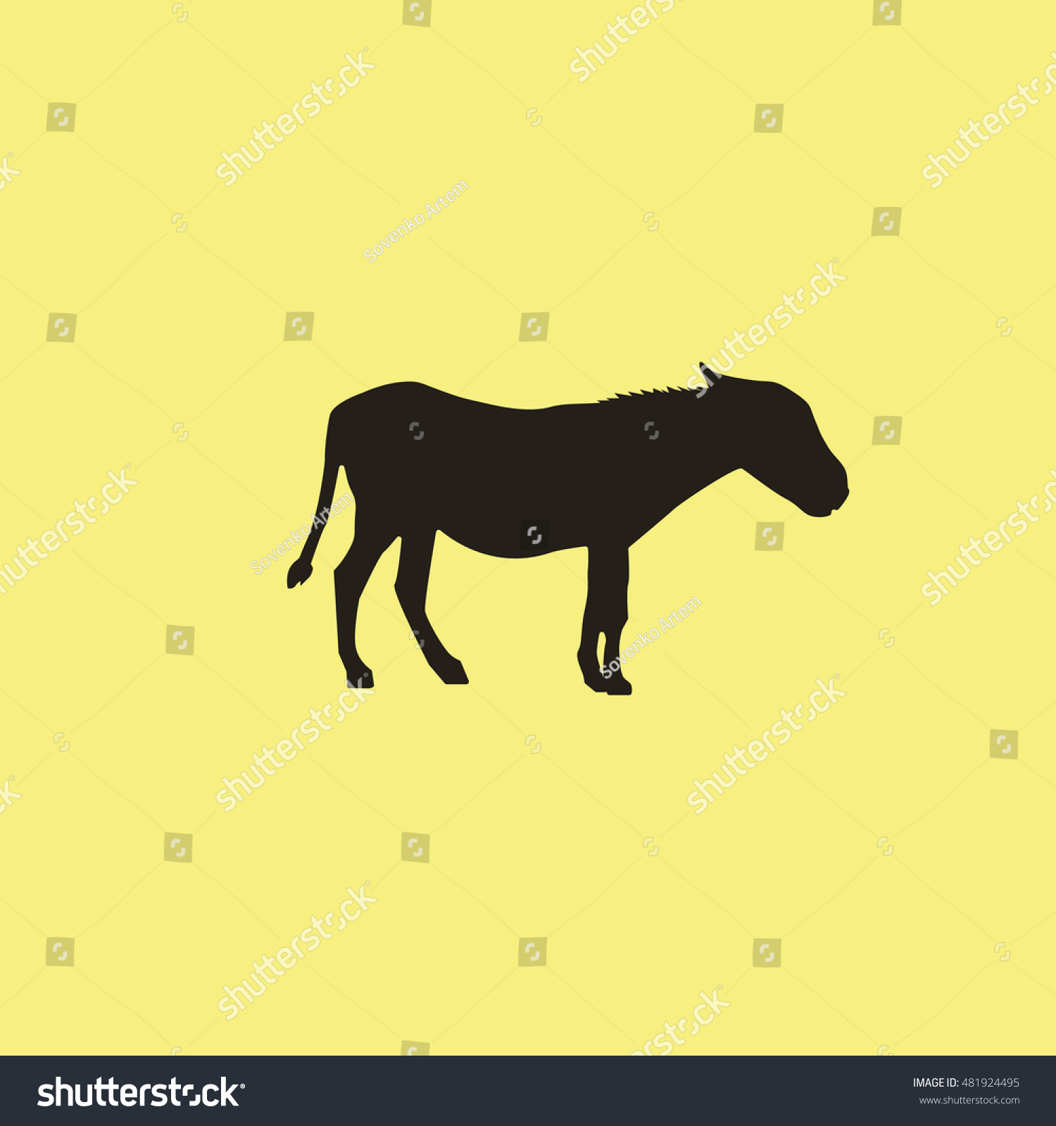 Donkey Icon Stock Vector (Royalty Free) 481924495