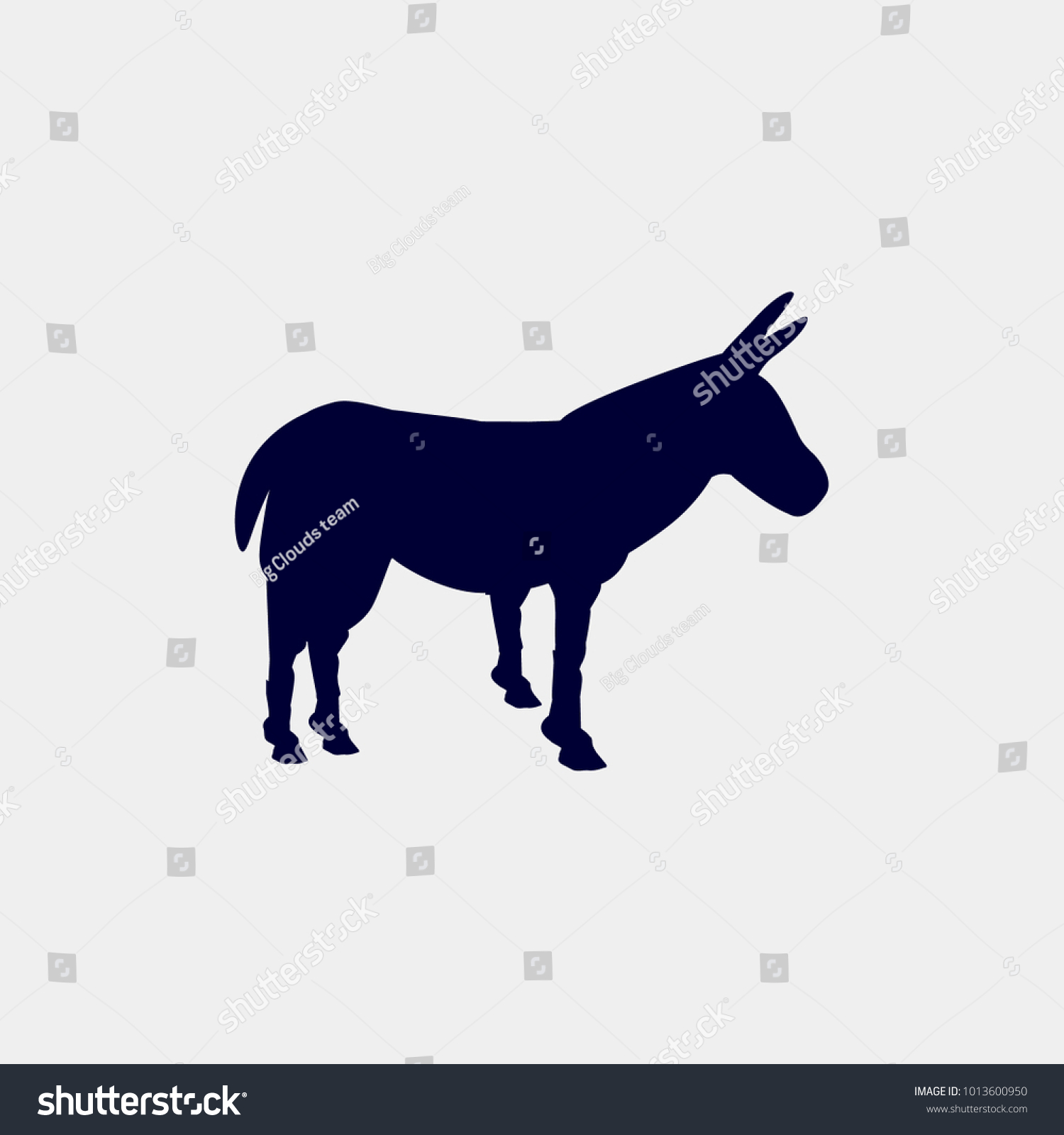 Donkey Icon Vector Stock Vector (Royalty Free) 1013600950 | Shutterstock