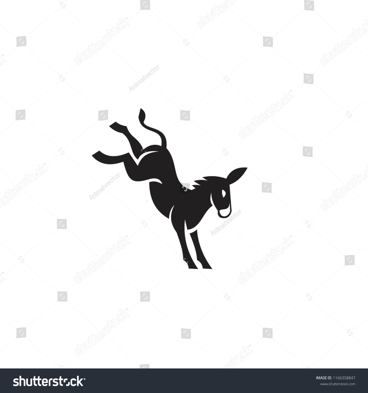 Donkey Logo Icon Designs Stock Vector (Royalty Free) 1166358847
