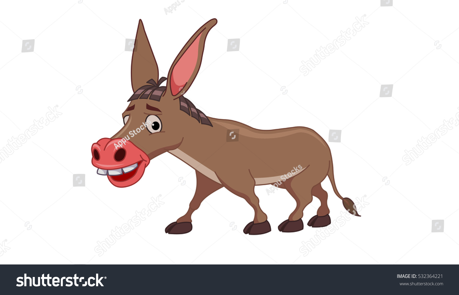 Donkey Long Ears Cartoon Vector Image Stock Vector (Royalty Free ...