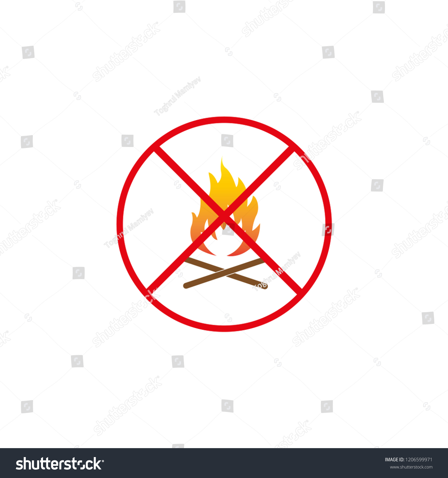 Dont Fire Symbol Logo Icon: vector de stock (libre de regalías ...