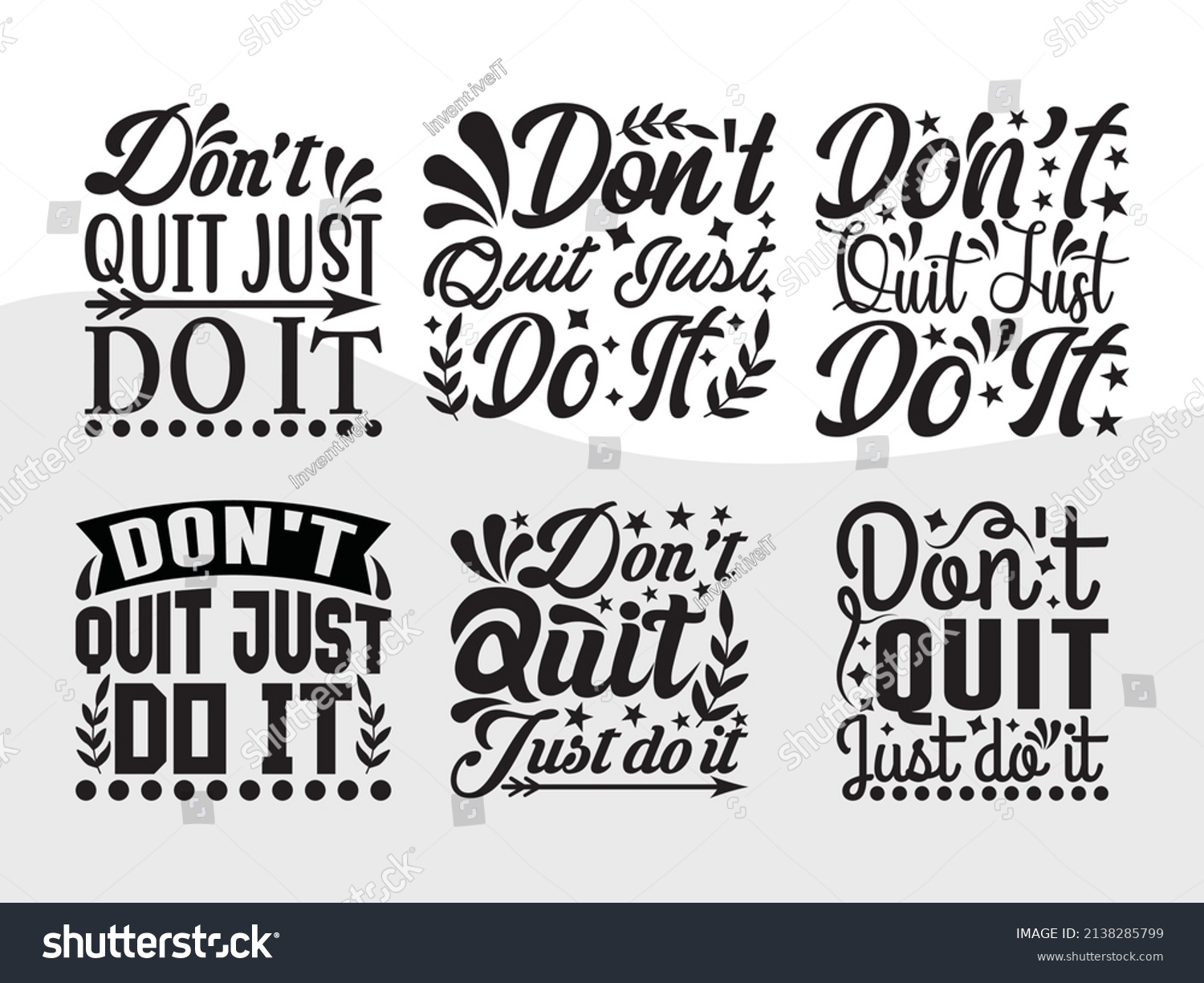 Dont Quit Just Do Printable Vector Stock Vector (Royalty Free ...