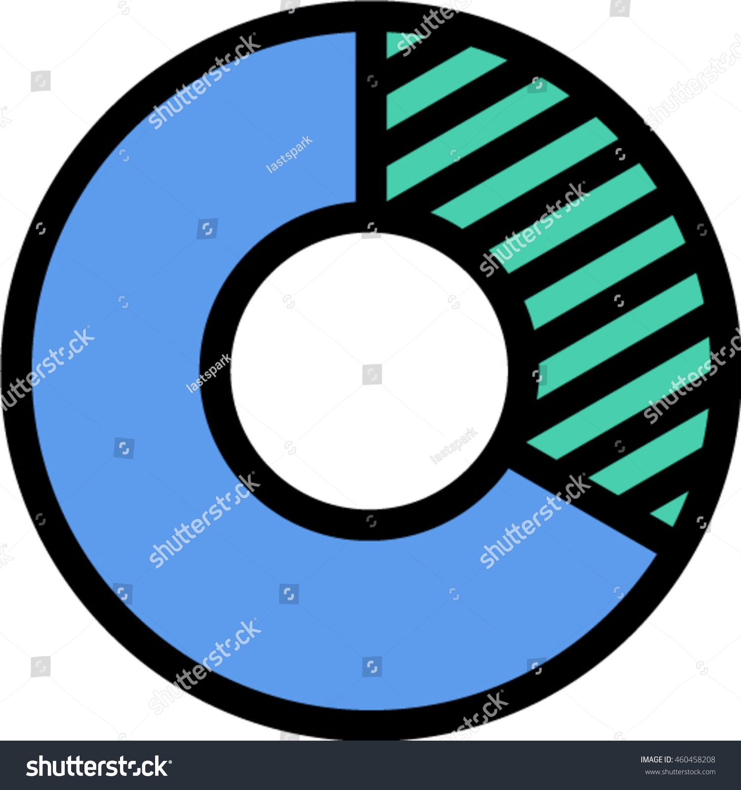 Donut Chart Outline Icon Stock Vector (Royalty Free) 460458208 ...