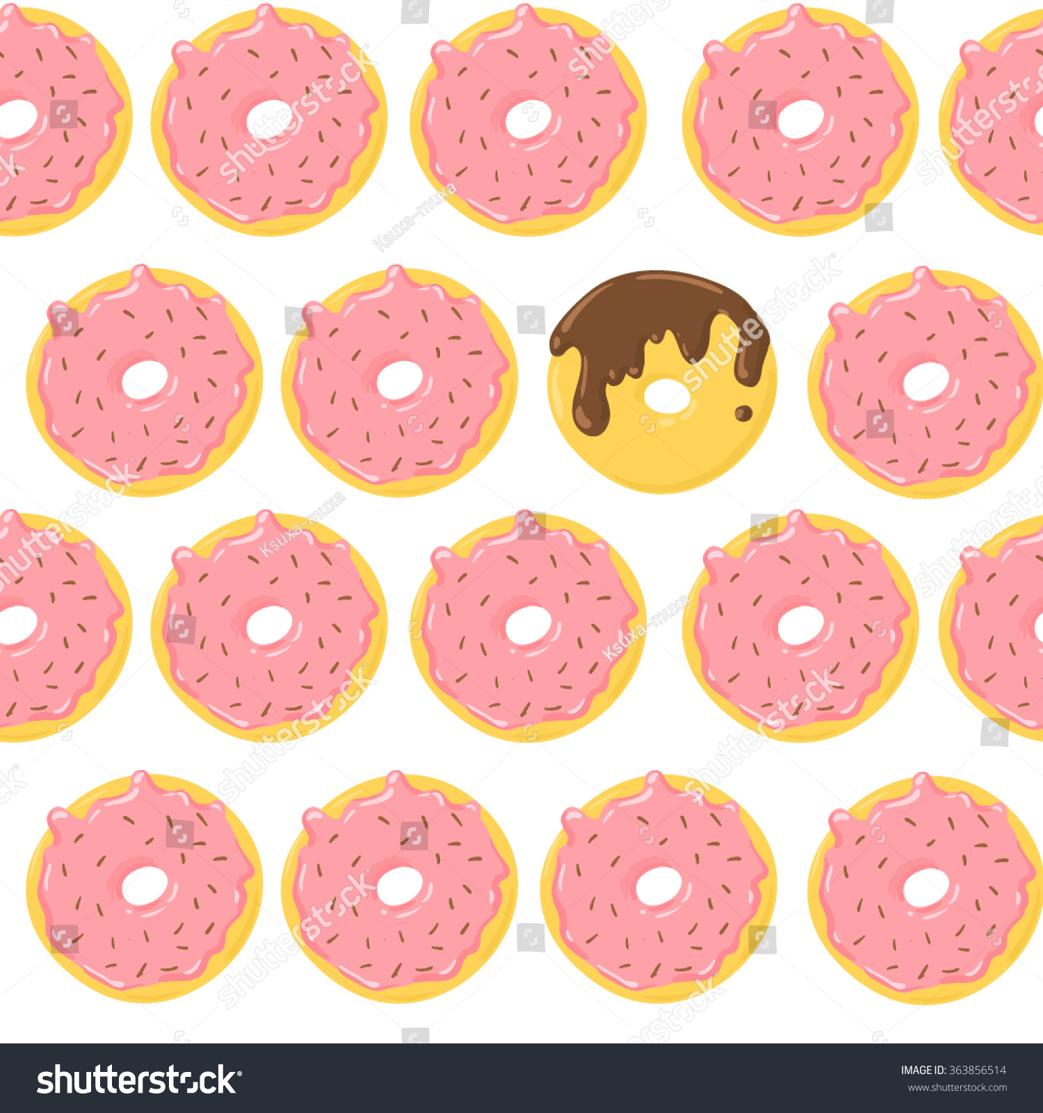 Donut Seamless Texture Stock Vector (Royalty Free) 363856514 | Shutterstock