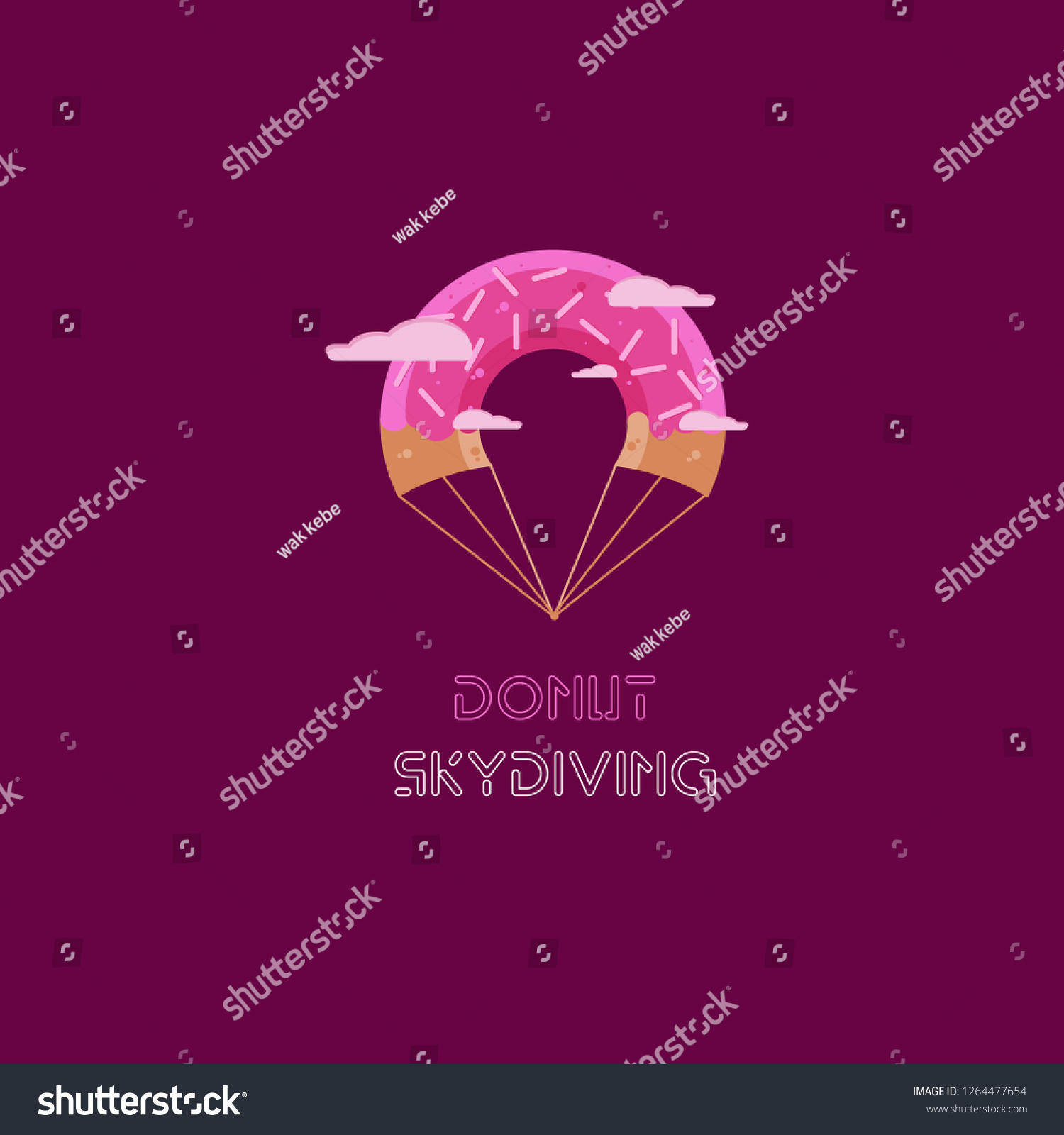 Donut Skydiving Logo Ideas Stock Vector (Royalty Free) 1264477654 ...