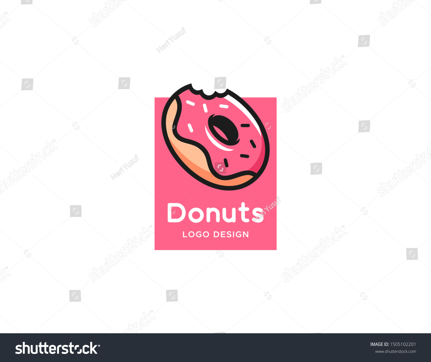 Donuts Logo Design Logo Vector Template Stock Vector (Royalty Free ...