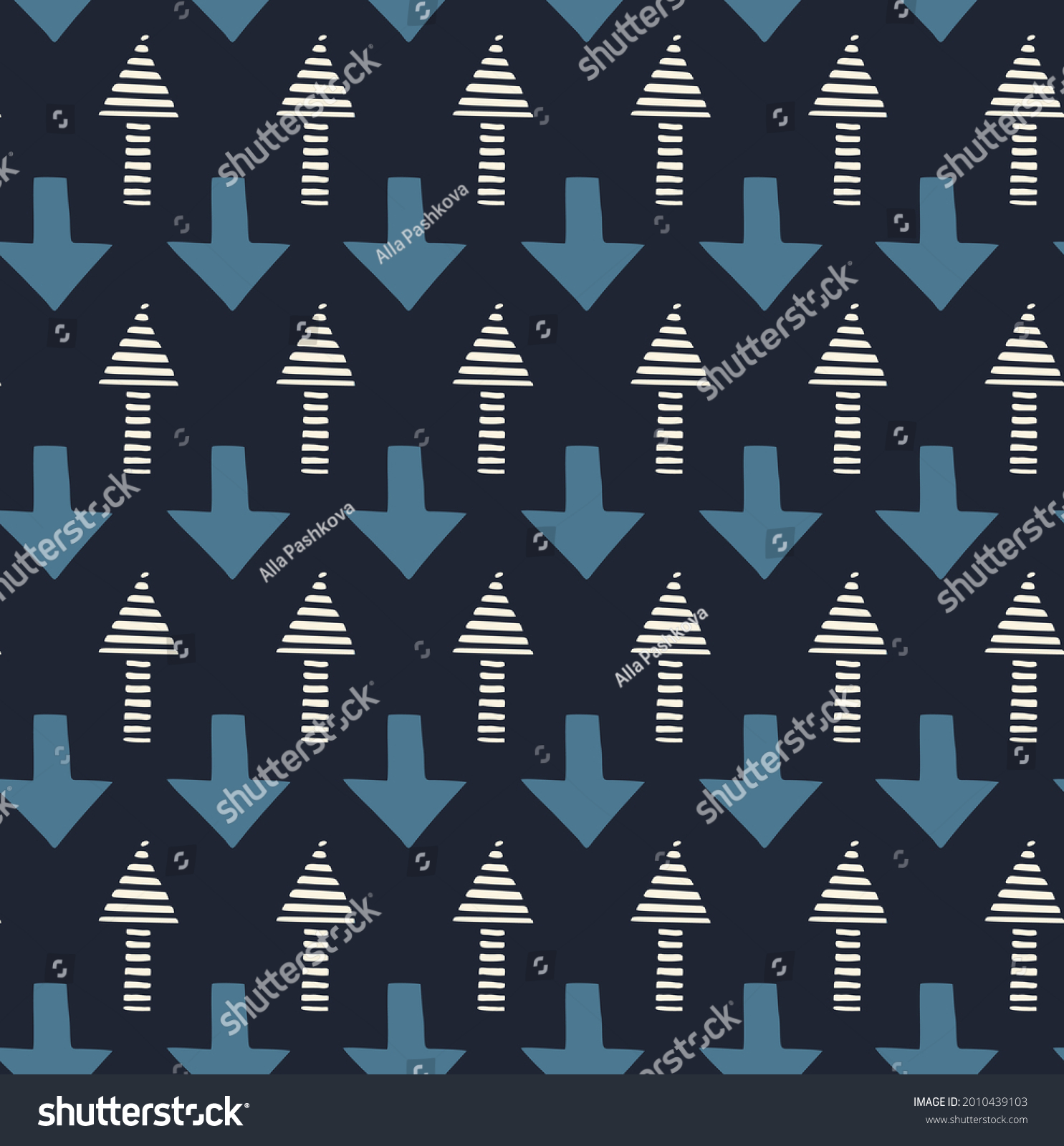 Doodle Arrows Patterns Hand Drawn Dark Stock Vector (Royalty Free ...