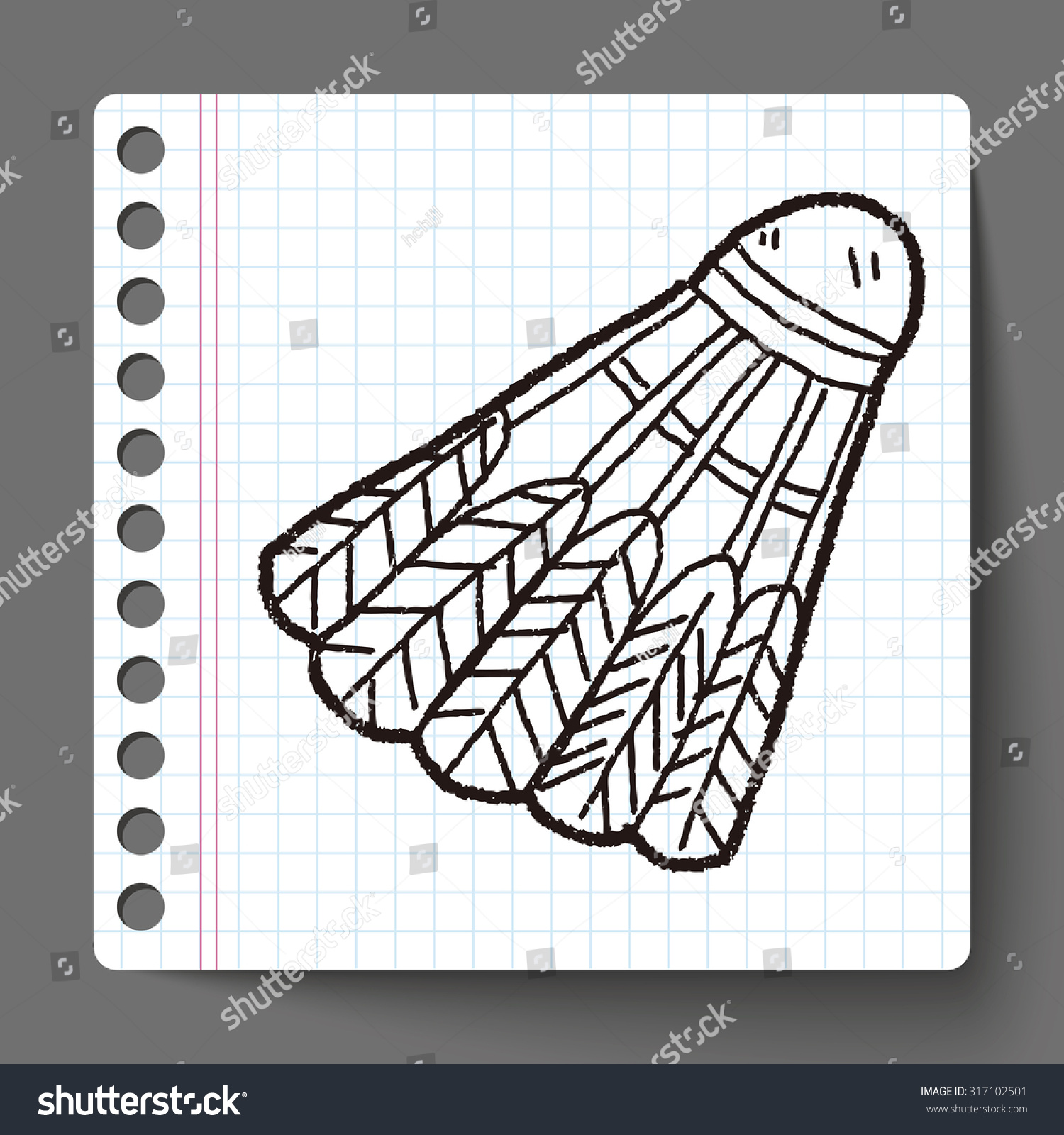 Doodle Badminton Stock Vector (Royalty Free) 317102501 | Shutterstock