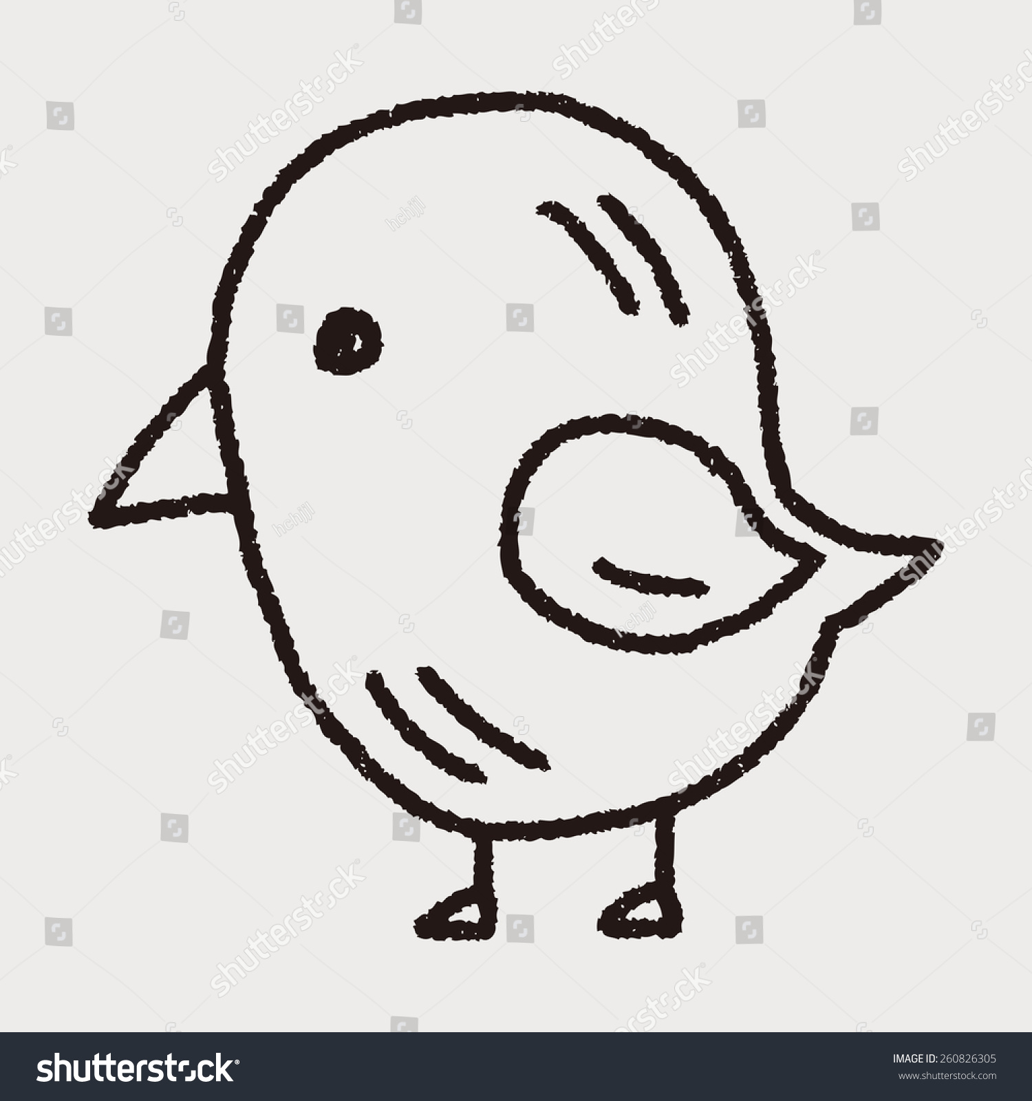 Doodle Bird Stock Vector (Royalty Free) 260826305 | Shutterstock