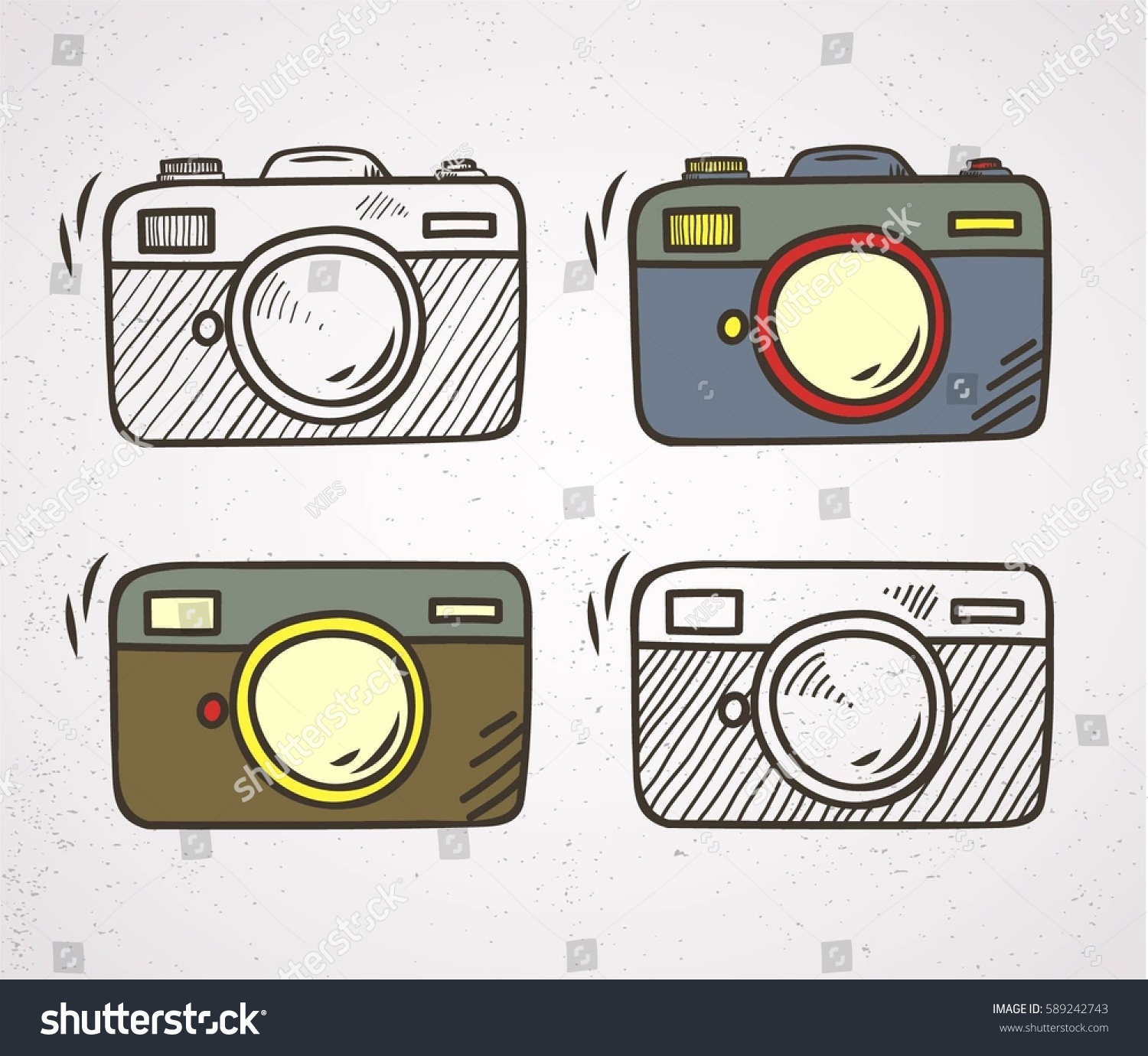 Doodle Camera Stock Vector (Royalty Free) 589242743 | Shutterstock