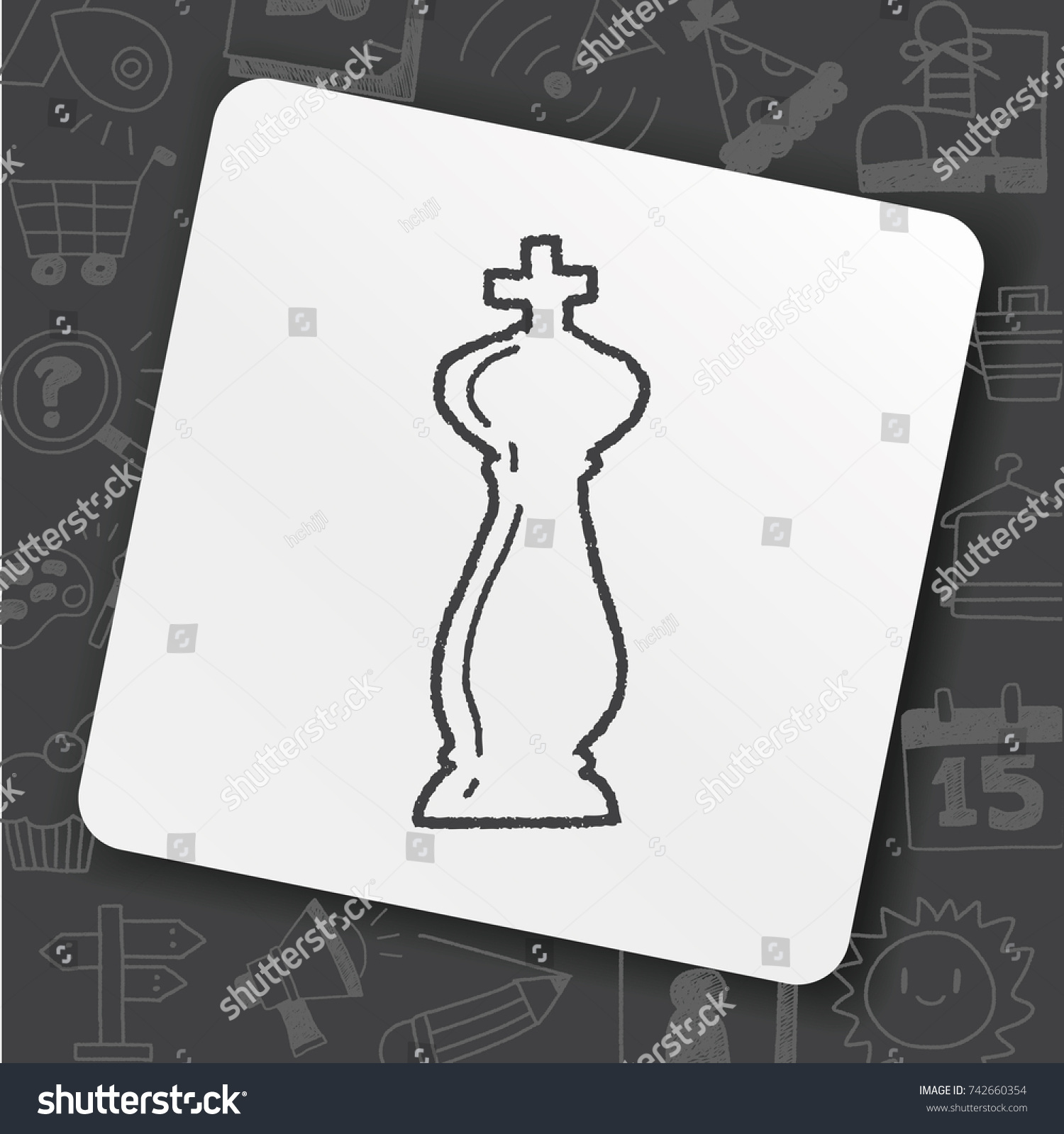 Doodle Chess Stock Vector (Royalty Free) 742660354 | Shutterstock