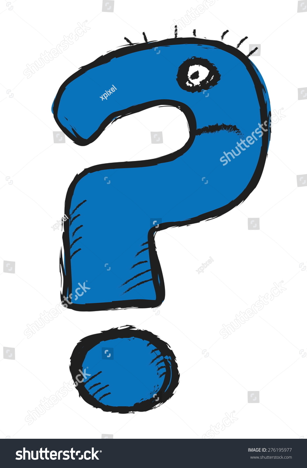 Doodle Crazy Question Mark Vector Illustration Stock Vector (Royalty ...