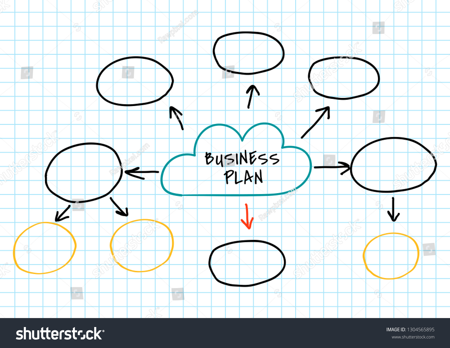 Doodle Creative Business Plan Chart Illustration Stock Vector (Royalty ...