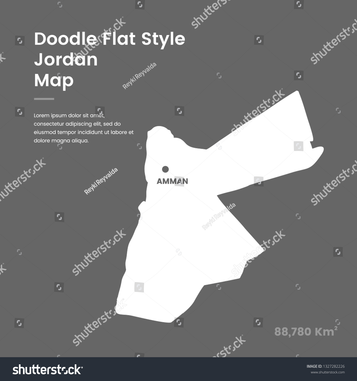 Doodle Flat Style Jordan Map Stock Vector (Royalty Free) 1327282226 ...