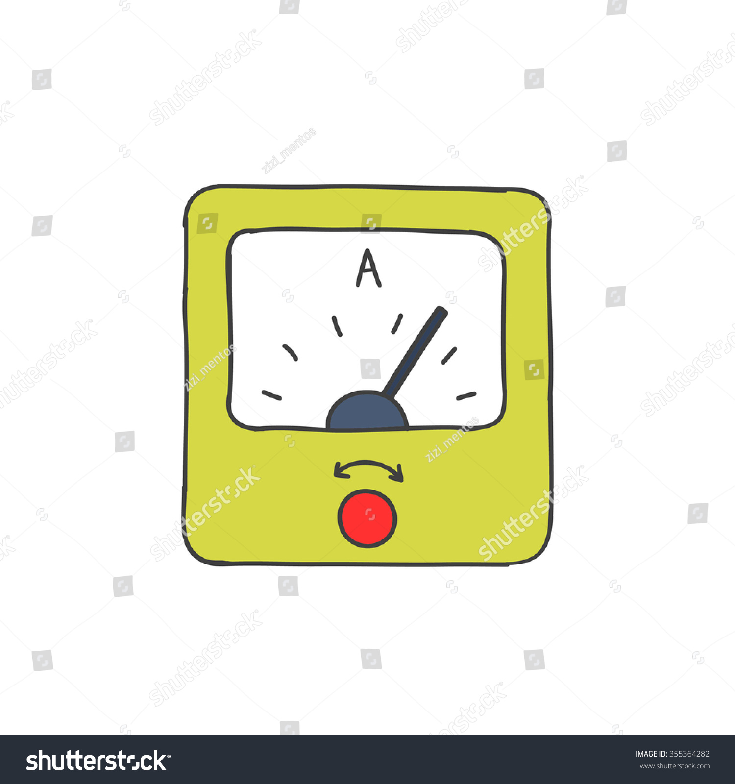 Doodle Icon Ammeter Vector Illustration Stock Vector (Royalty Free ...