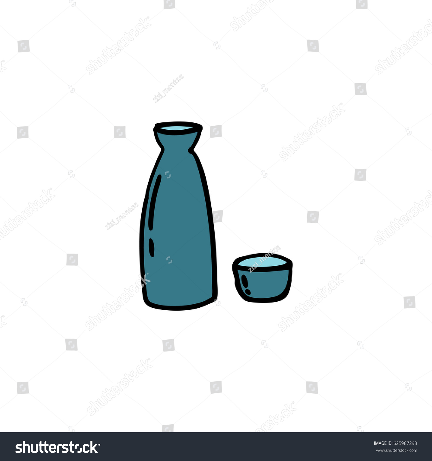 Doodle Icon Sake Stock Vector (Royalty Free) 625987298 | Shutterstock