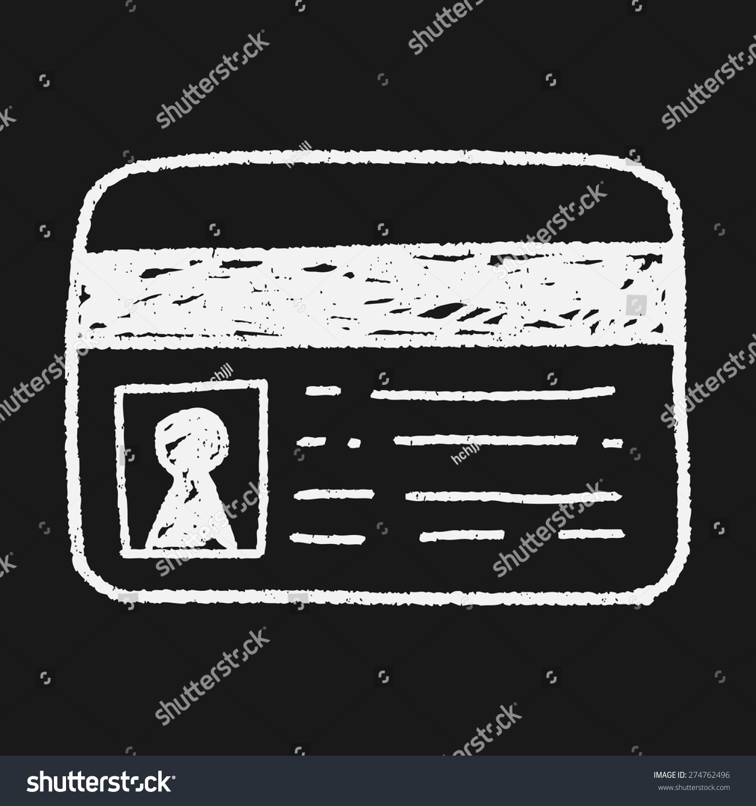 Doodle Id Card Stock Vector (Royalty Free) 274762496 | Shutterstock