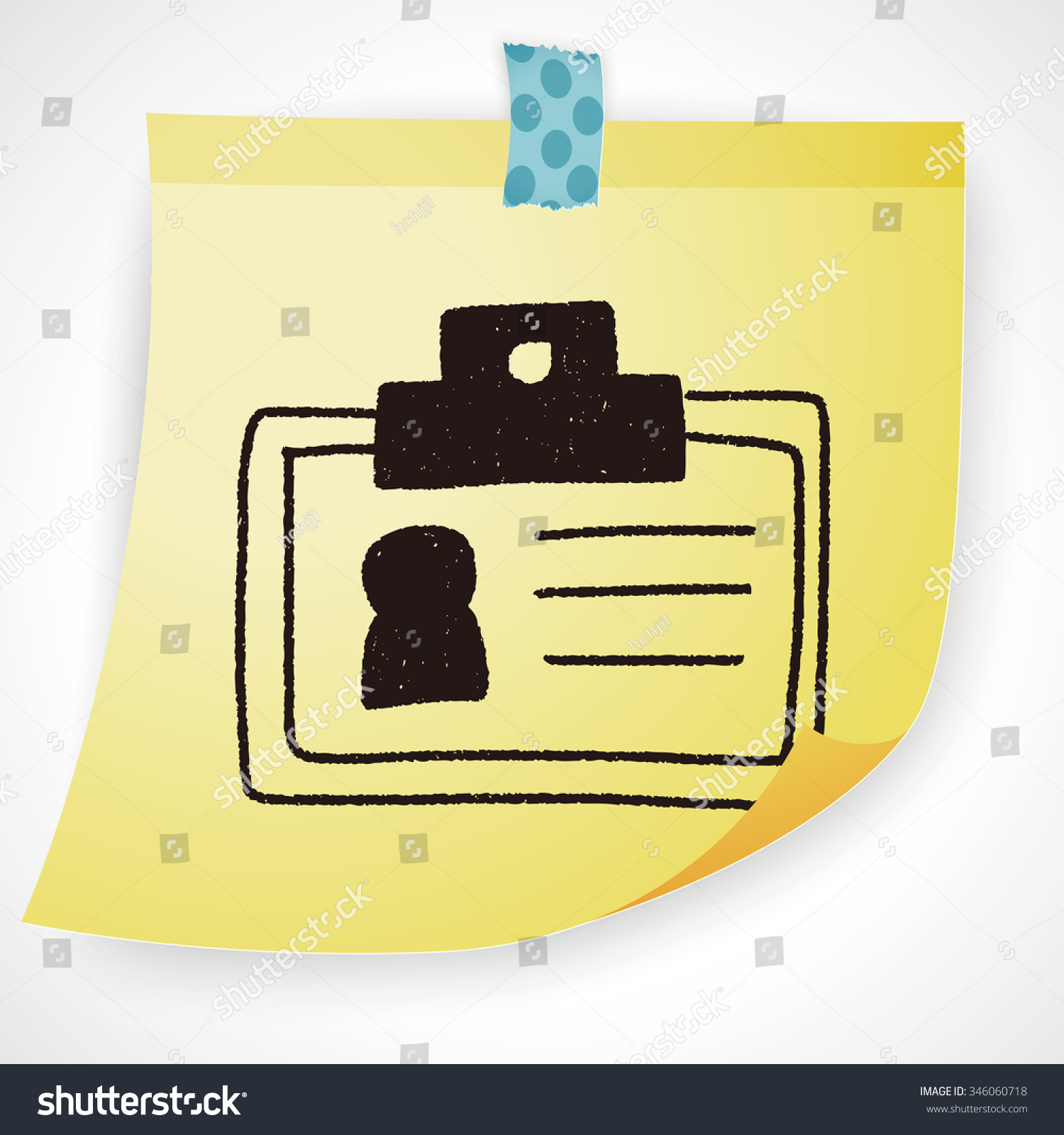 Doodle Id Card Stock Vector (Royalty Free) 346060718 | Shutterstock