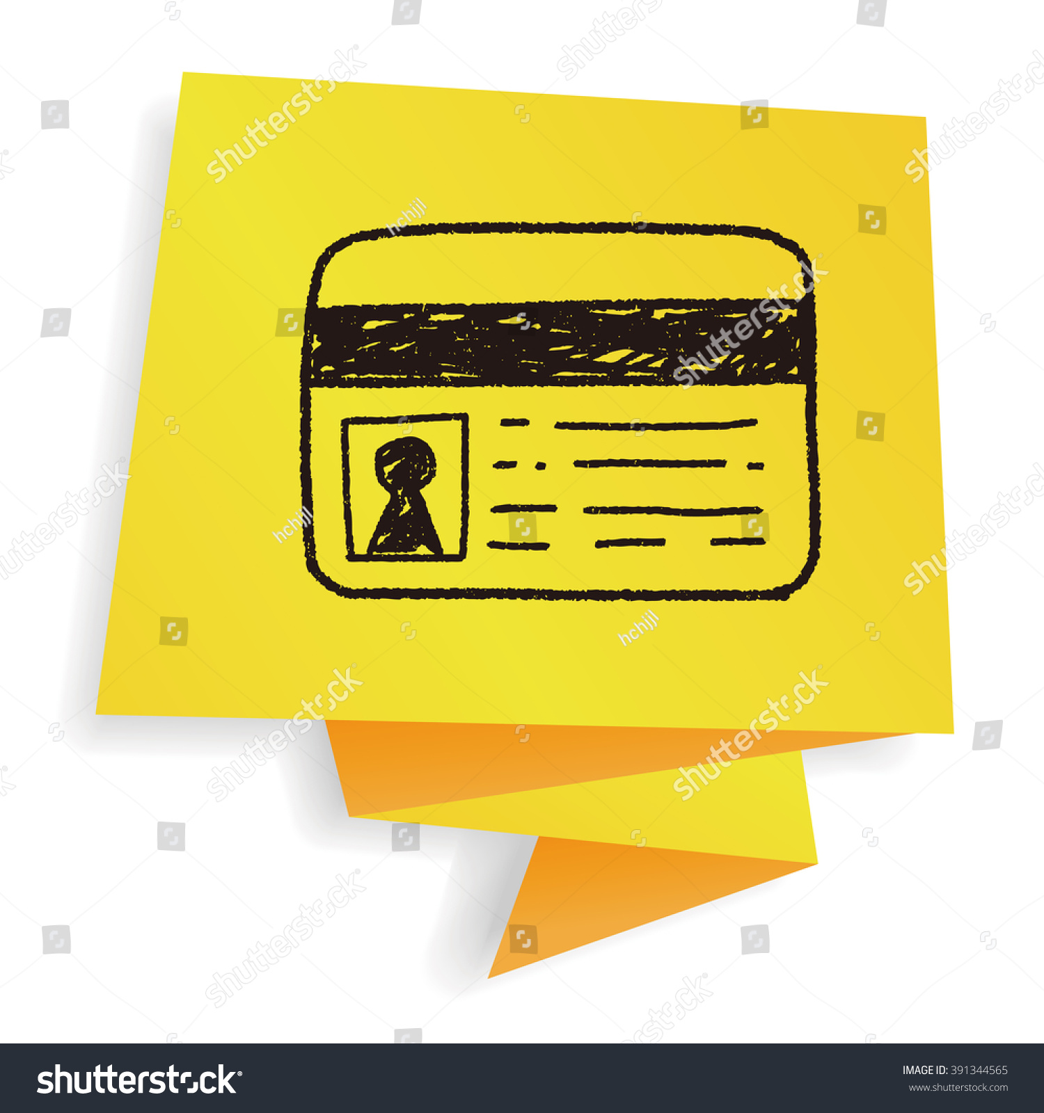 Doodle Id Card Stock Vector (Royalty Free) 391344565 | Shutterstock
