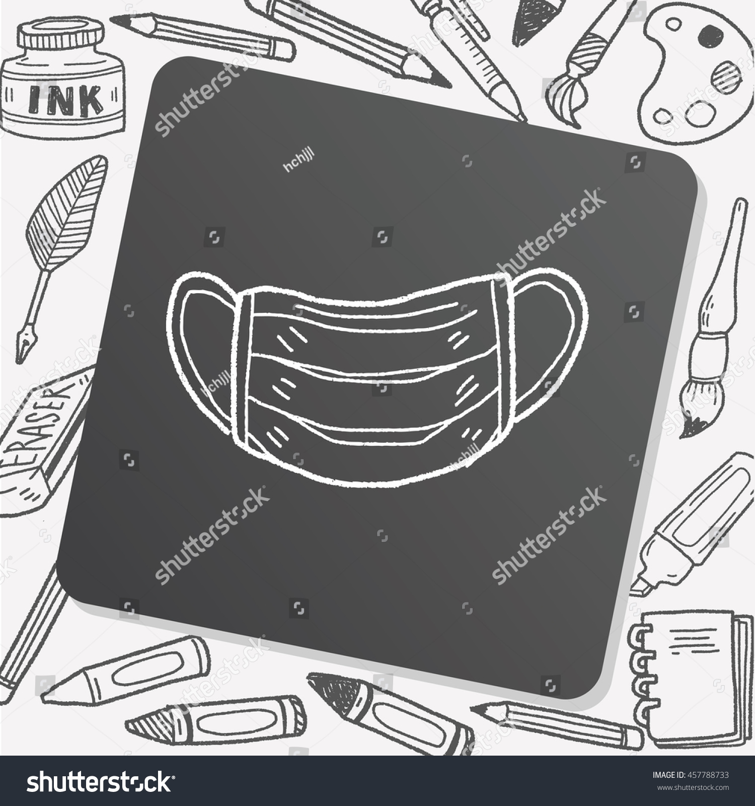 Doodle Masks Stock Vector (Royalty Free) 457788733 | Shutterstock