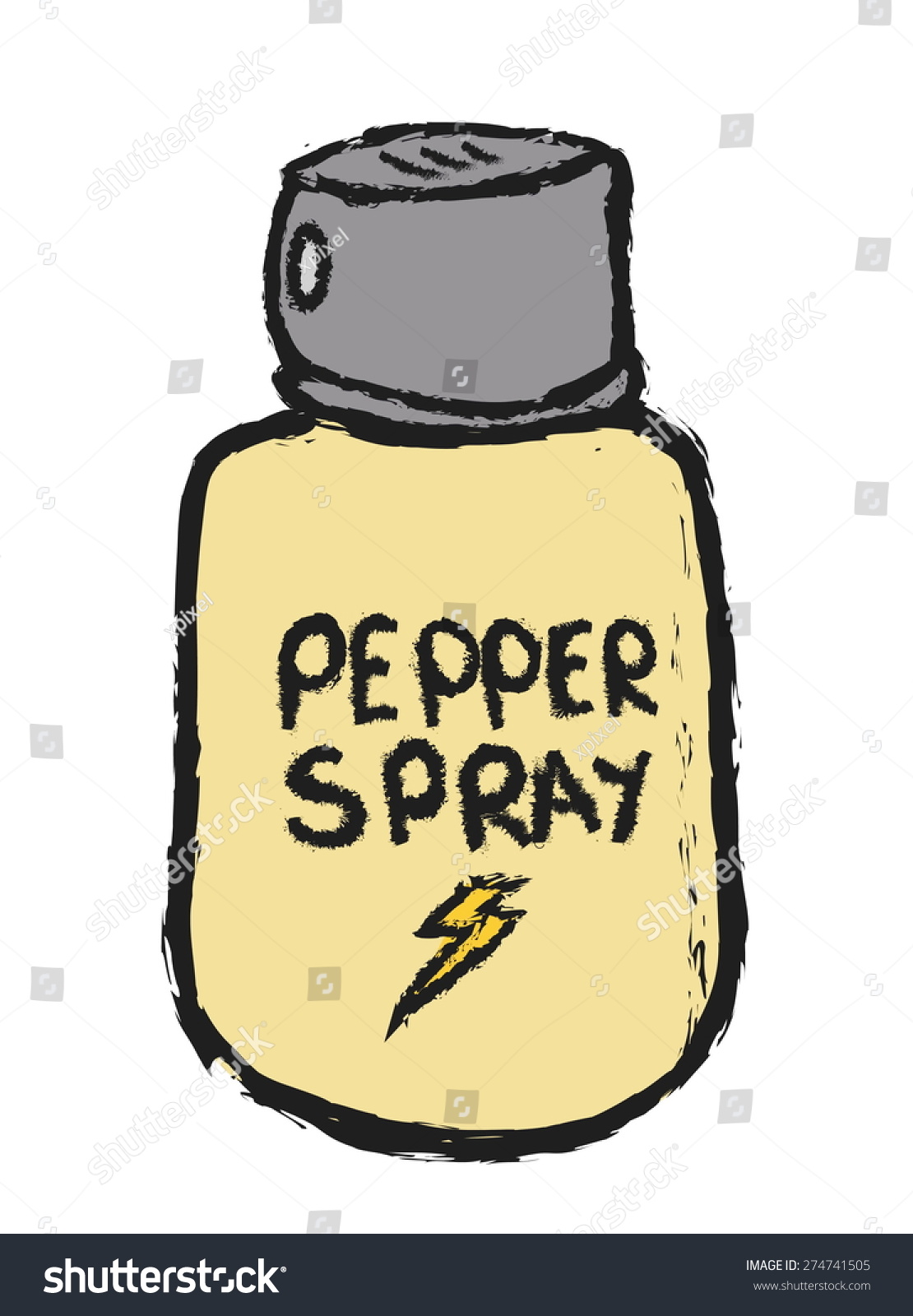 Doodle Pepper Spray Stock Vector (Royalty Free) 274741505 | Shutterstock