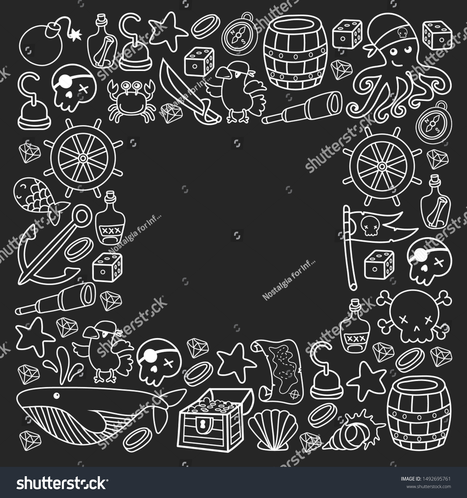 Doodle Pirate Elememts Vector Illustration Stock Vector (Royalty Free ... Doodle Pirate Elememts Vector Illustration Stock Vector (Royalty Free ...