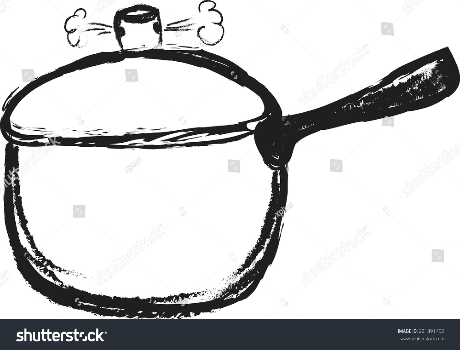 Doodle Pressure Cooking Pot Vector Stock Vector (Royalty Free) 221891452