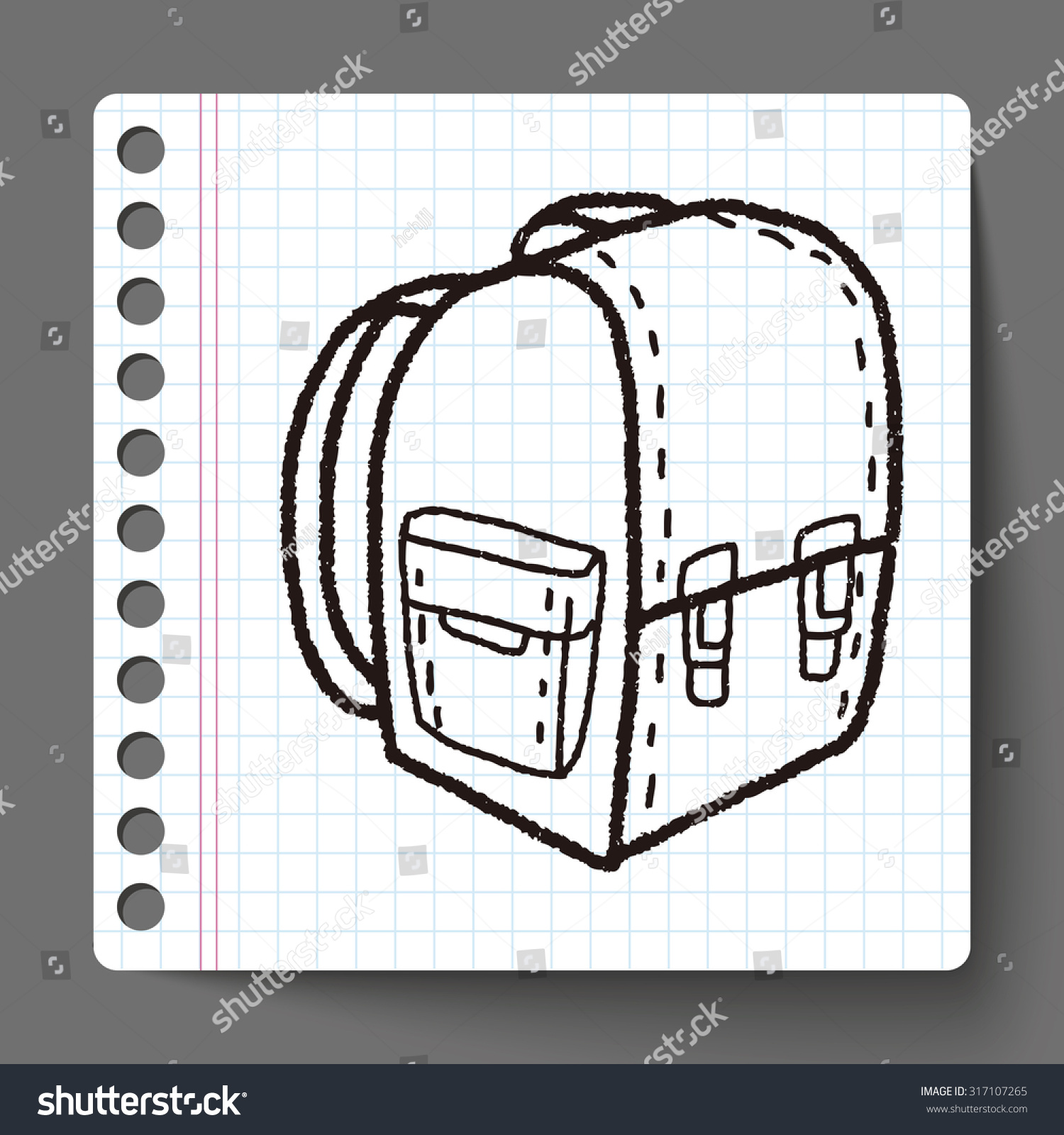 Doodle School Bag Stock Vector (Royalty Free) 317107265 | Shutterstock