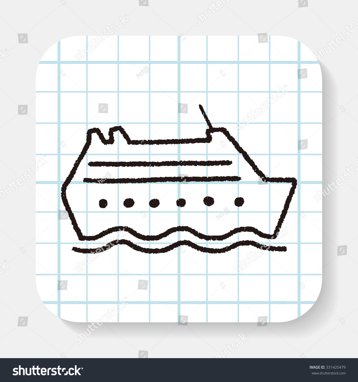Doodle Ship Stock Vector (Royalty Free) 331425479