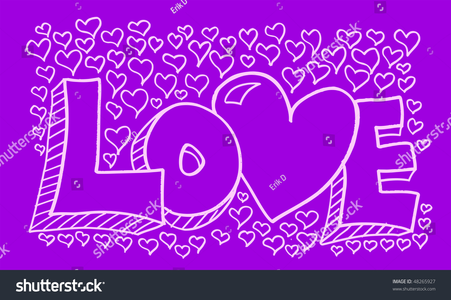 Doodle Sketch Love Drawing Vector Stock Vector (Royalty Free) 48265927 ...