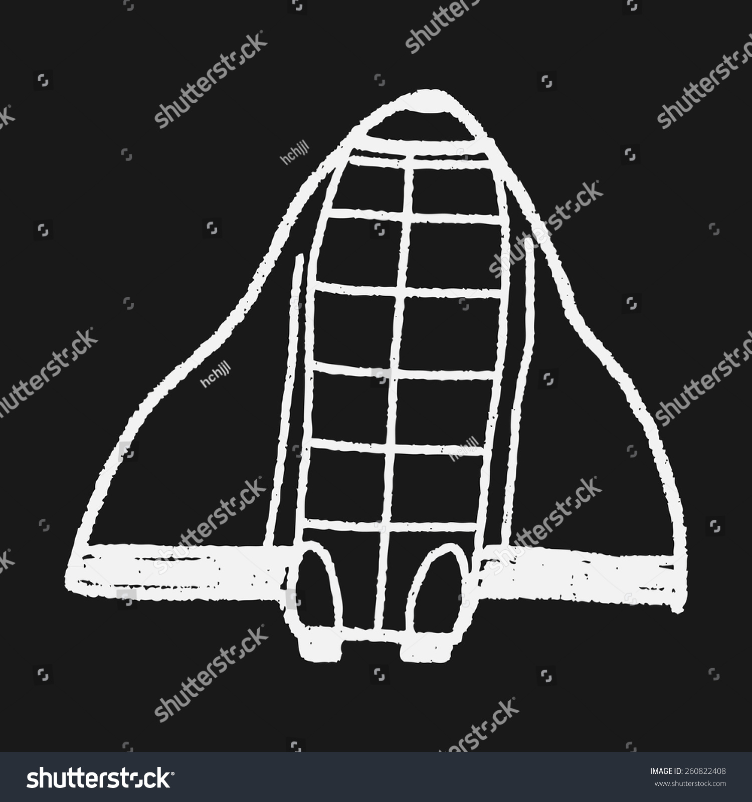 Doodle Spaceship Stock Vector (Royalty Free) 260822408 | Shutterstock
