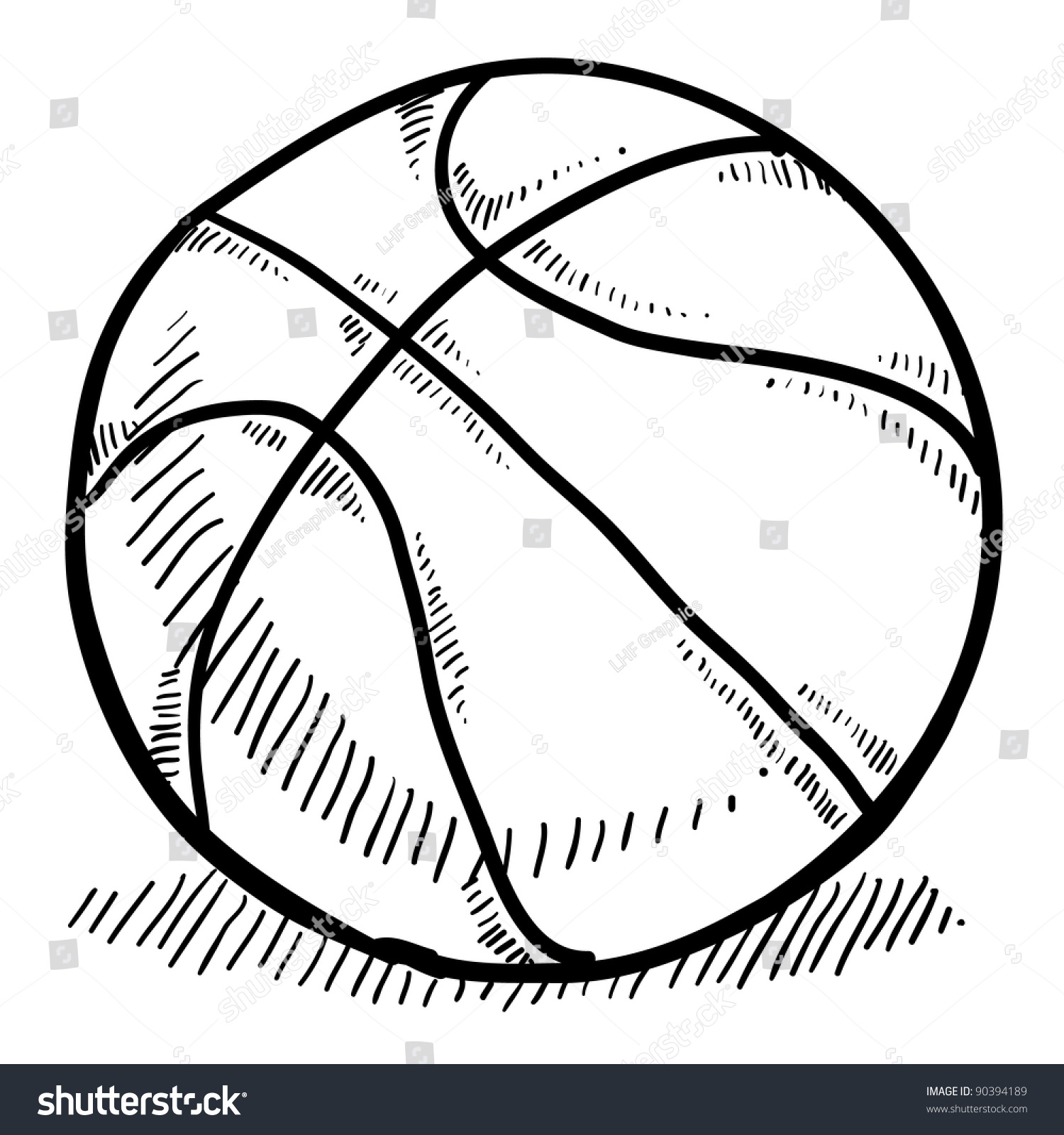 Doodle Style Basketball Vector Illustration Stock Vector (Royalty Free ...