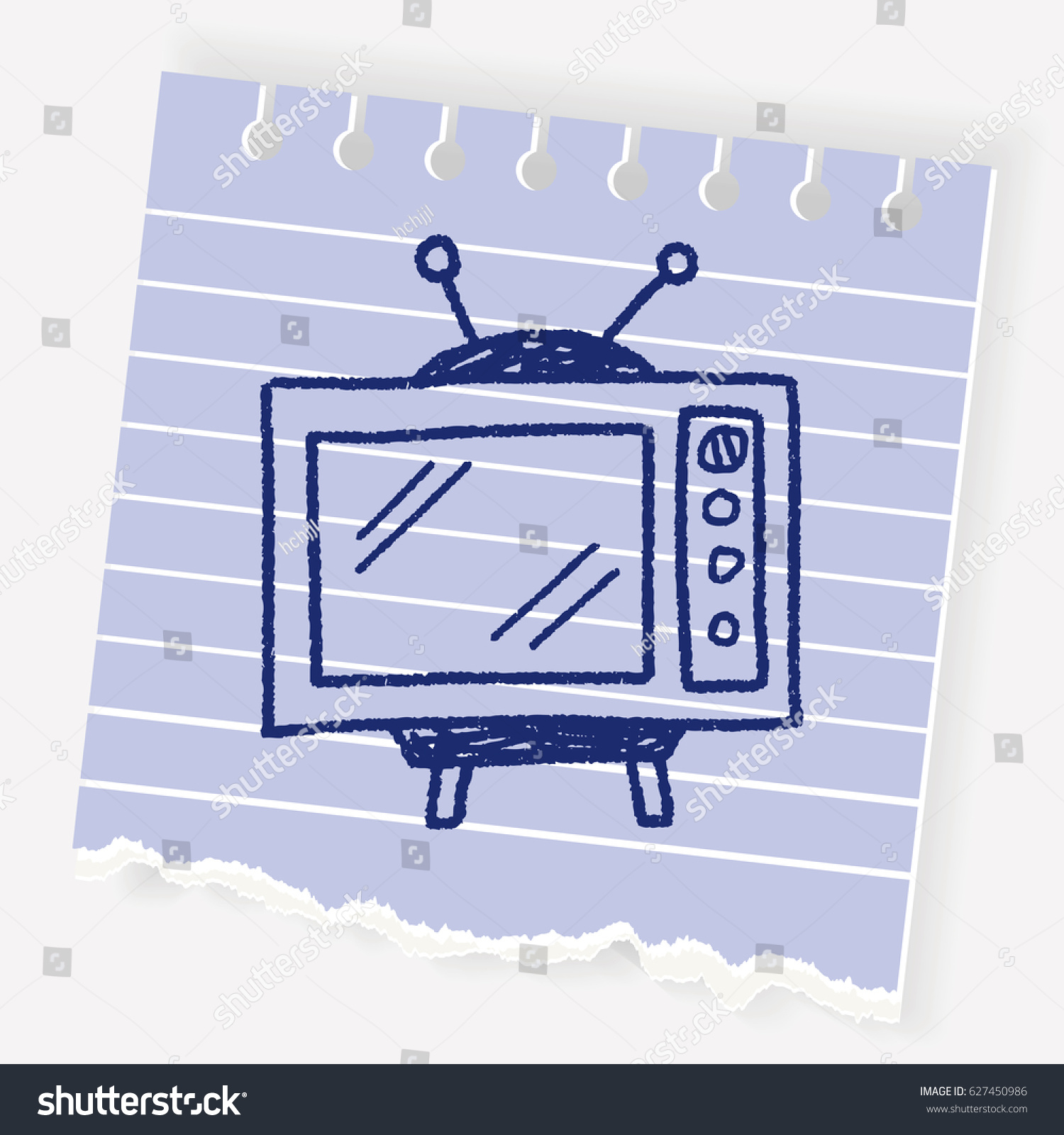 Doodle Tv Stock Vector (Royalty Free) 627450986 | Shutterstock