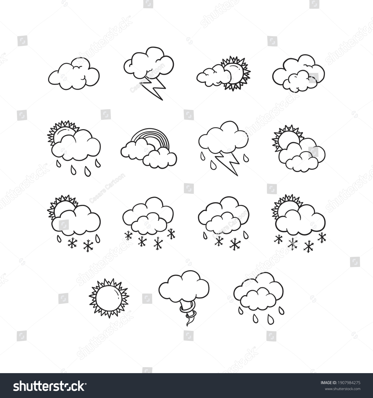 25,421 Rain cloud doodle Images, Stock Photos & Vectors | Shutterstock