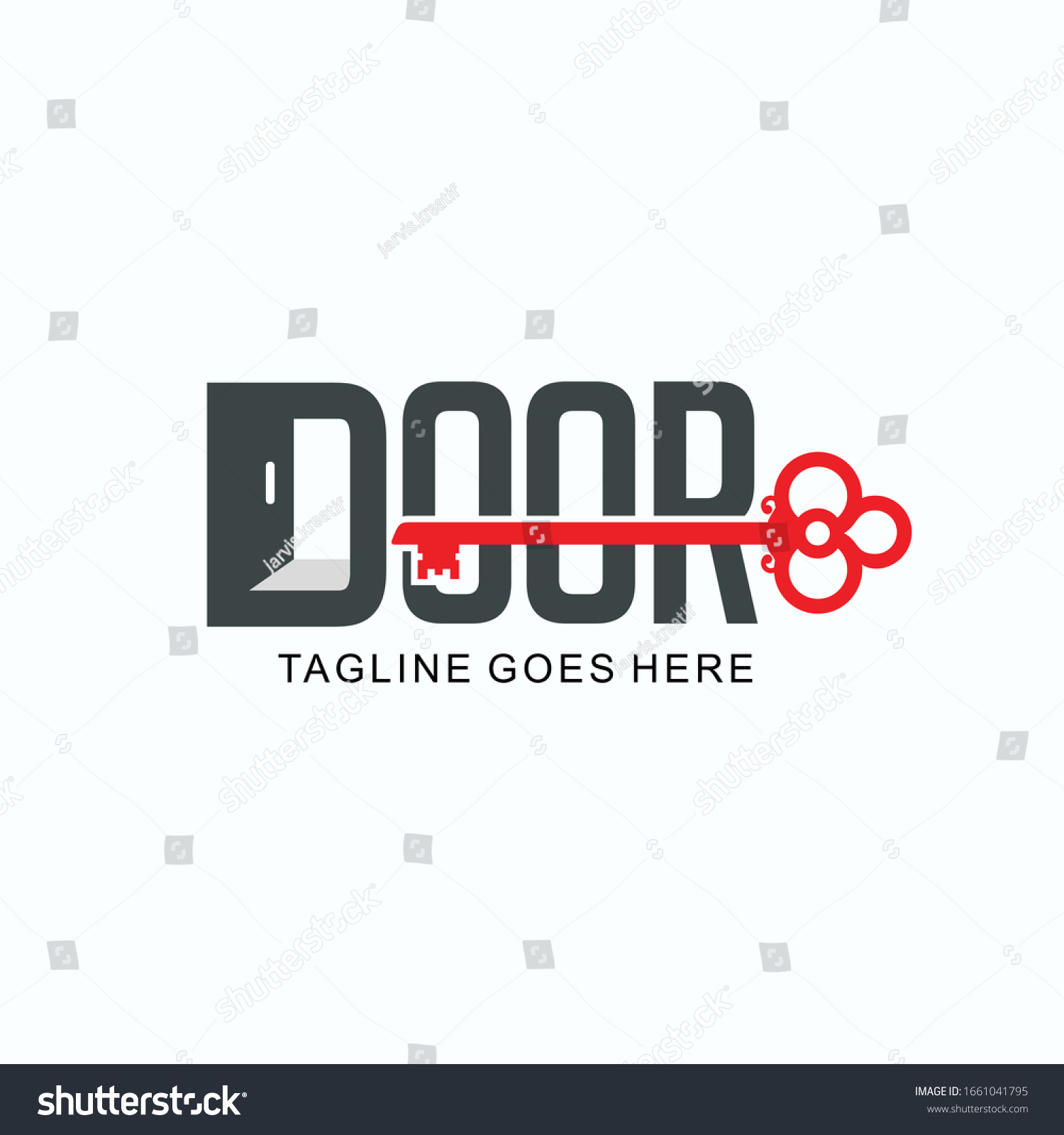 Door Key Logo Vector Design Concept Stock Vector (Royalty Free ...