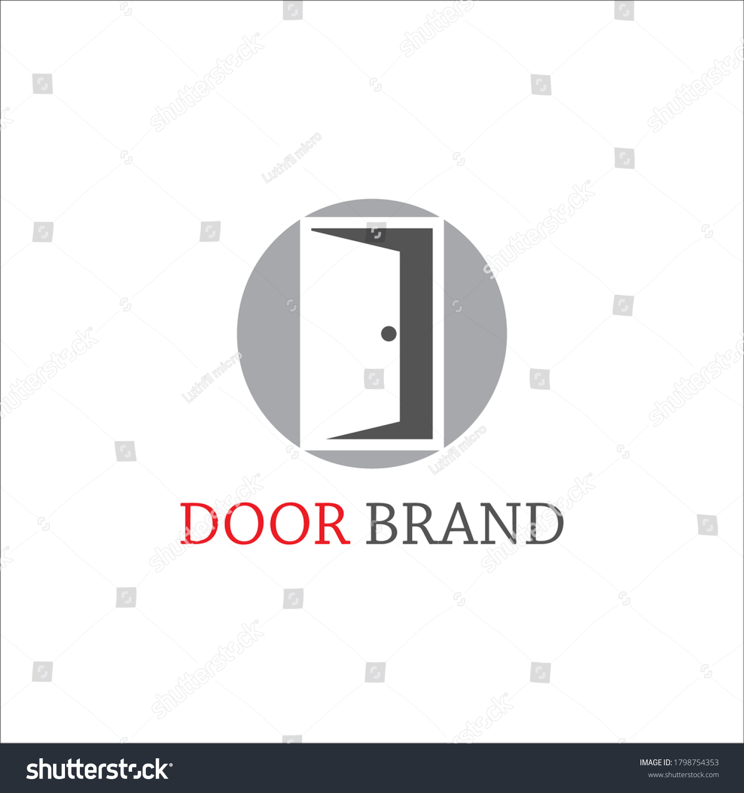 Door Brand Logo Vector Template Stock Vector (Royalty Free) 1798754353 ...