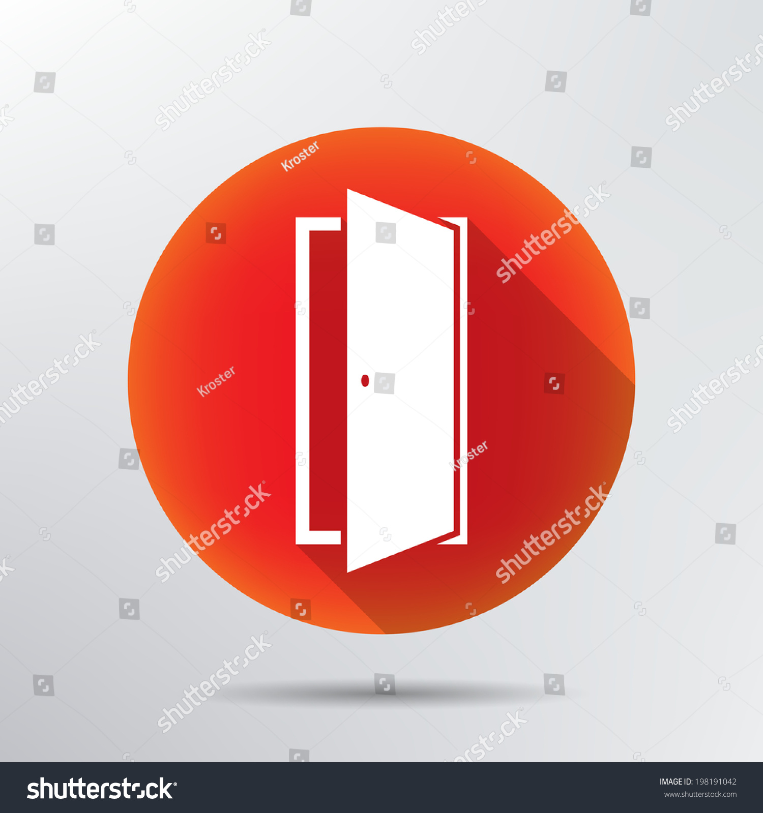 Door Icon Stock Vector (Royalty Free) 198191042 | Shutterstock