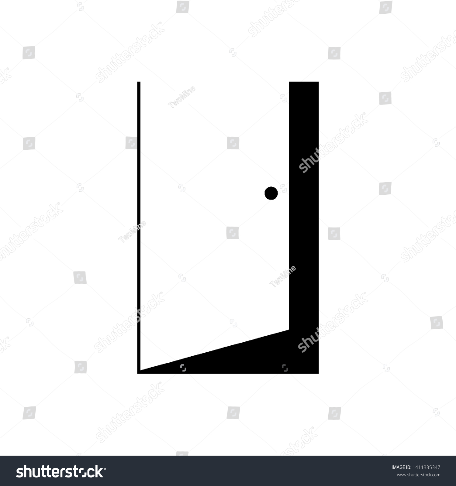 Door Icon Logo Vector Design Template Stock Vector (Royalty Free ...