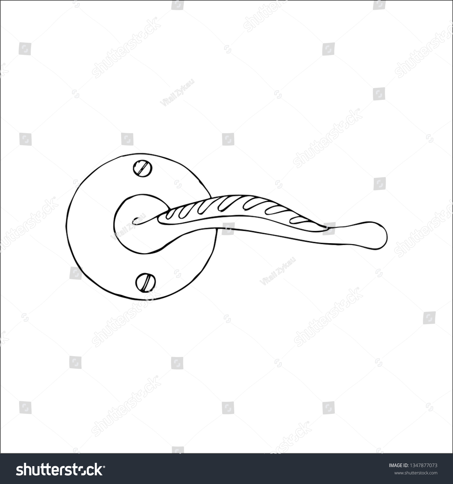 Door Knob Vector Sketch Stock Vector (Royalty Free) 1347877073 ...