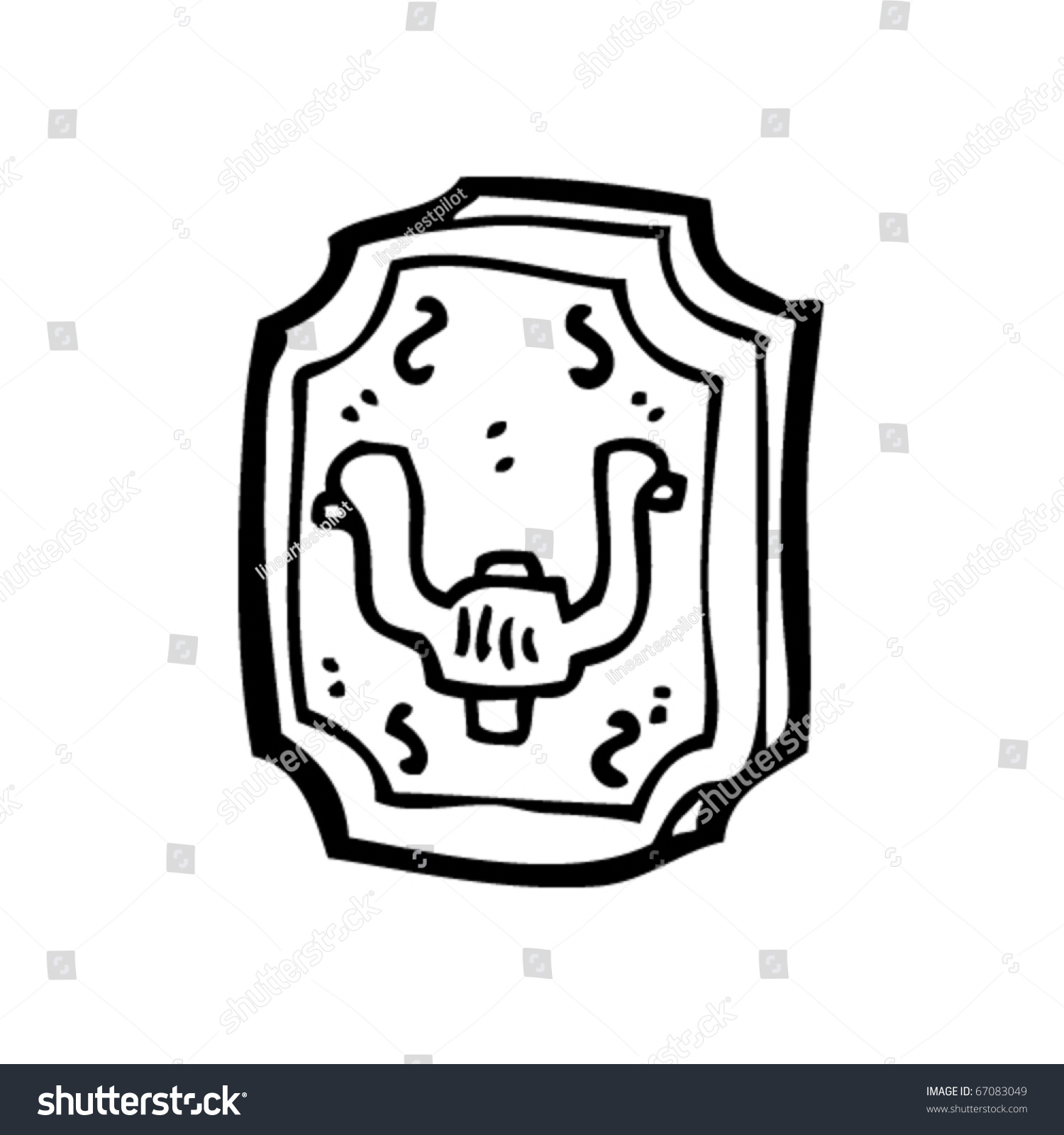 Door Knocker Cartoon Stock Vector (Royalty Free) 67083049 | Shutterstock