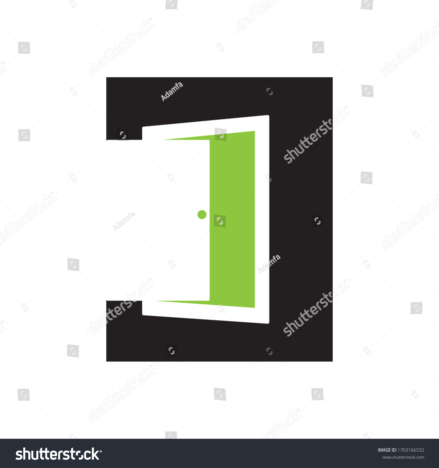Door Open Illustration Logo Vector Stock Vector (Royalty Free) 1703166532
