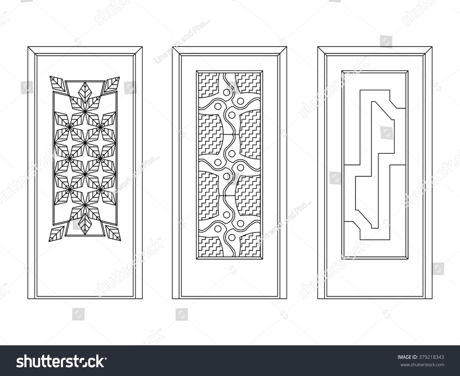 Door Vector Vintage Frame Dimension Stock Vector (Royalty Free ...