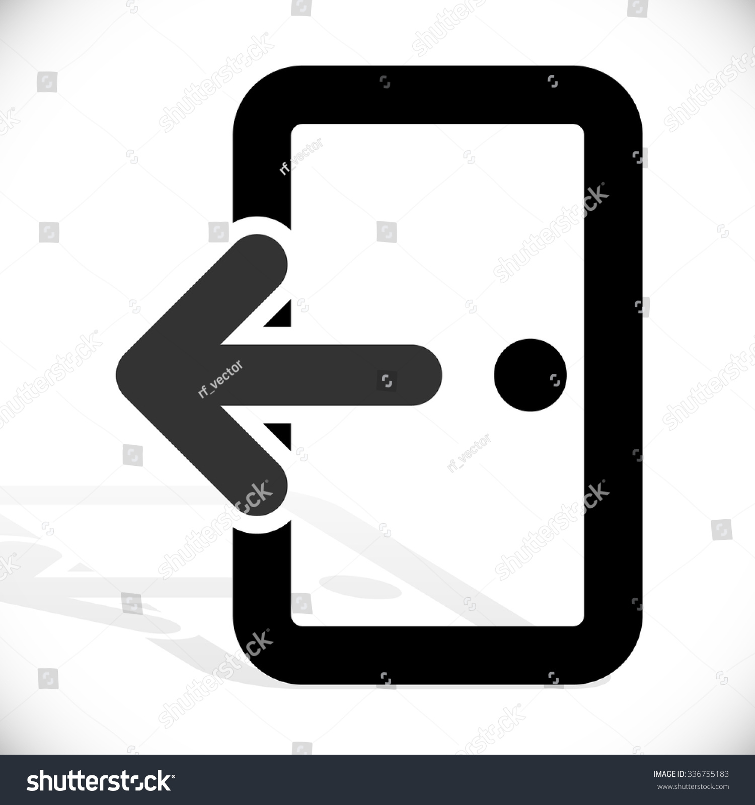 Door Arrowvector Symbol: vector de stock (libre de regalías) 336755183 ...