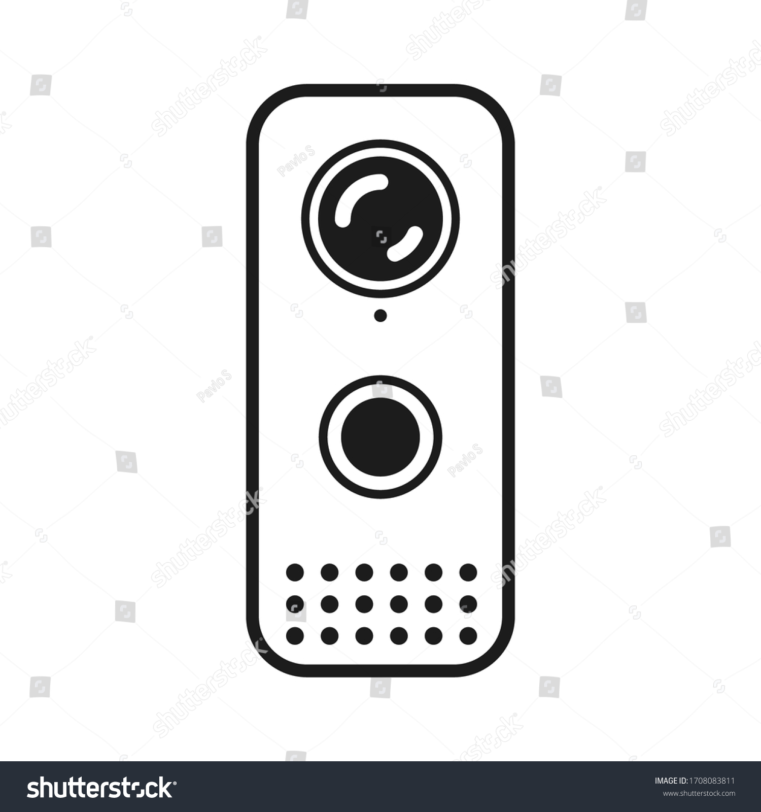 Icono de timbre - vector: vector de stock (libre de regalías) 1708083811