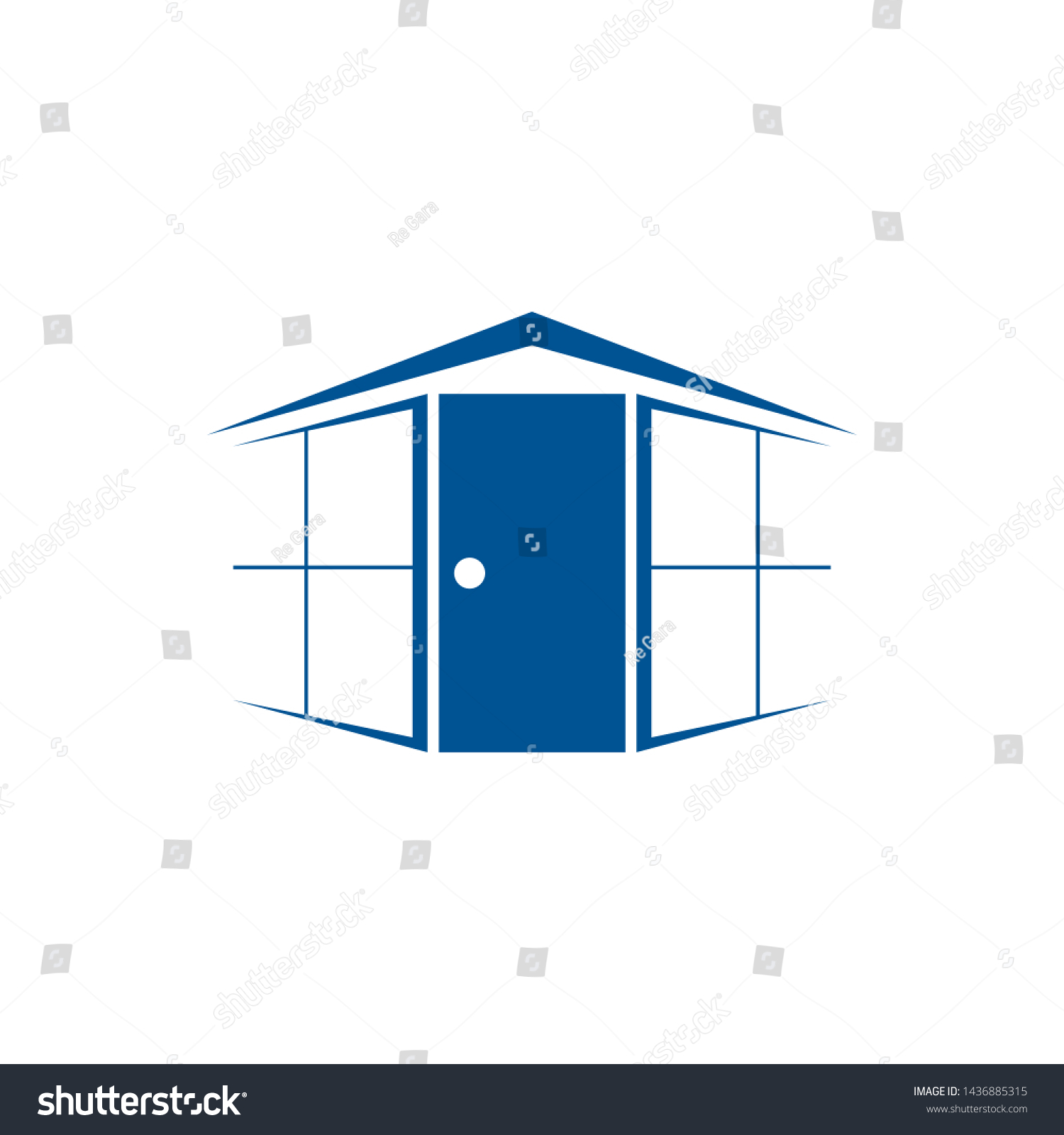 Vektor Stok Doors Windows Vector Logo Design (Tanpa Royalti) 1436885315 ...