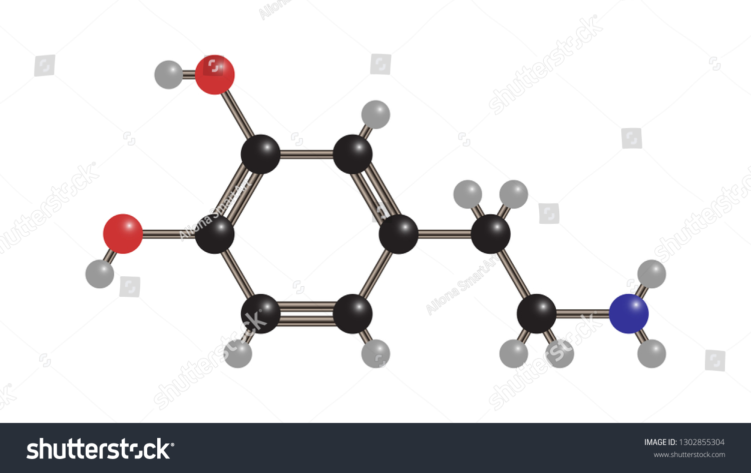 Dopamine Molecule Vector Molecular Structure Vector: Vector có sẵn ... Dopamine Molecule Vector Molecular Structure Vector: Vector có sẵn ...